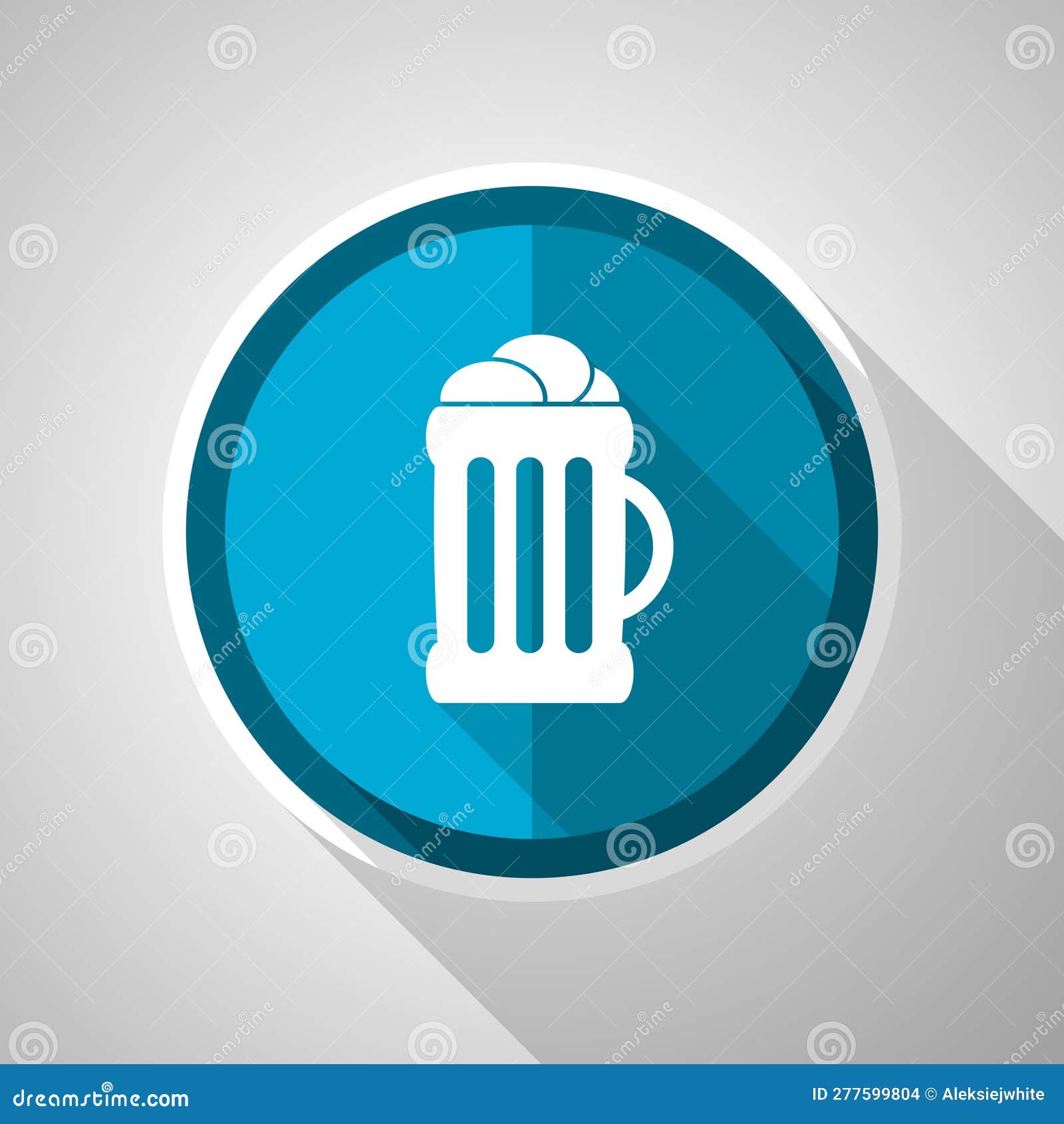 No Beer Symbol, Prohibition Sign. Flat Vector Illustration Isolated On ...