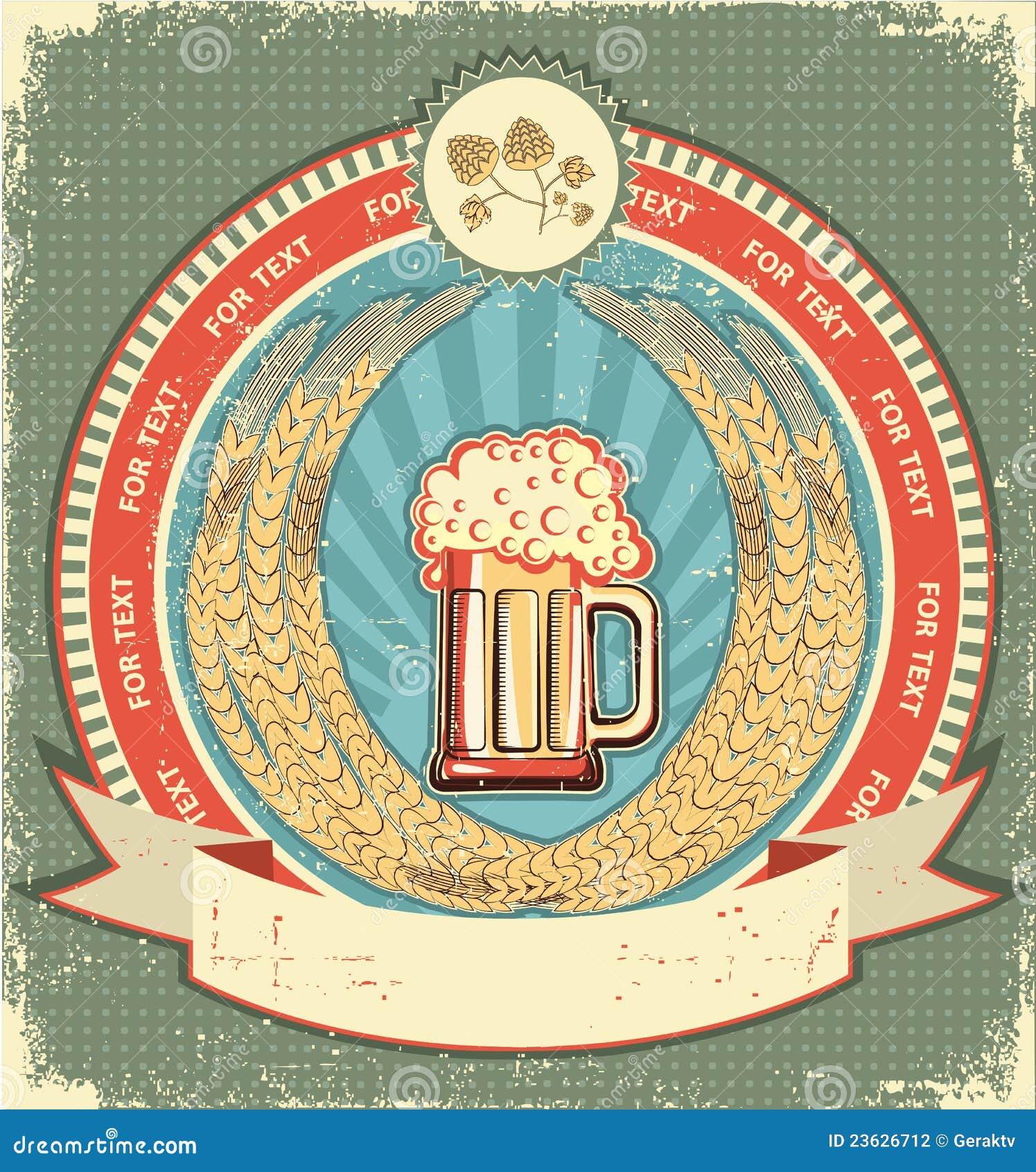 Beer Symbol of Label.Vintage Stock Illustration - Illustration of ...