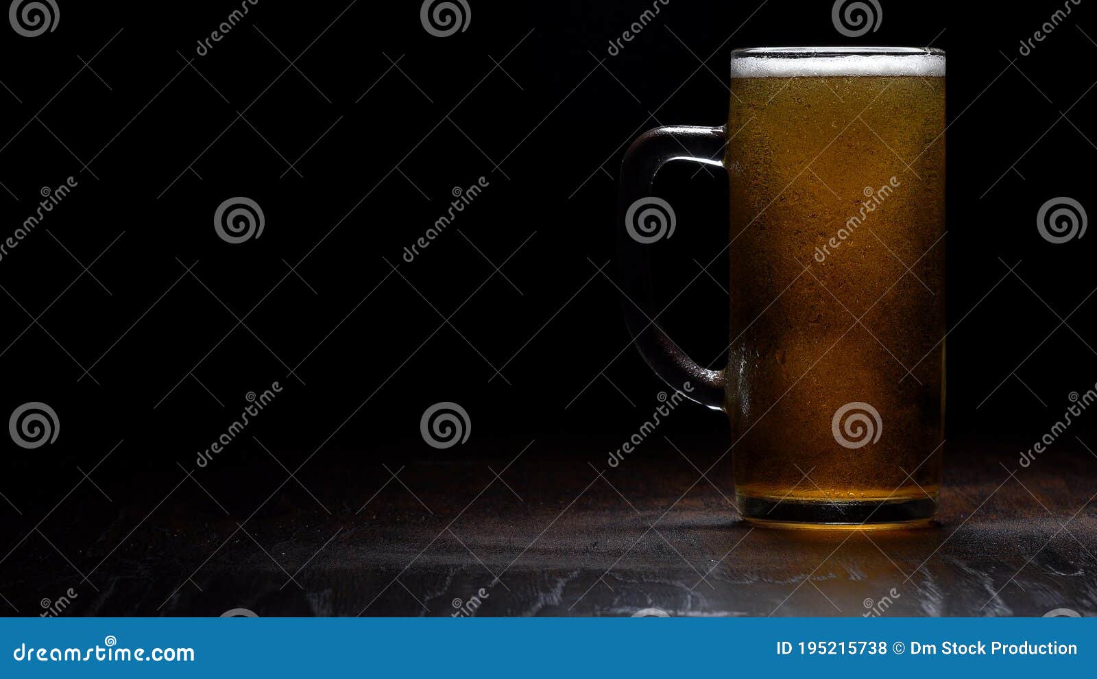 Beer on the table. stock photo. Image of beverage, motion - 195215738