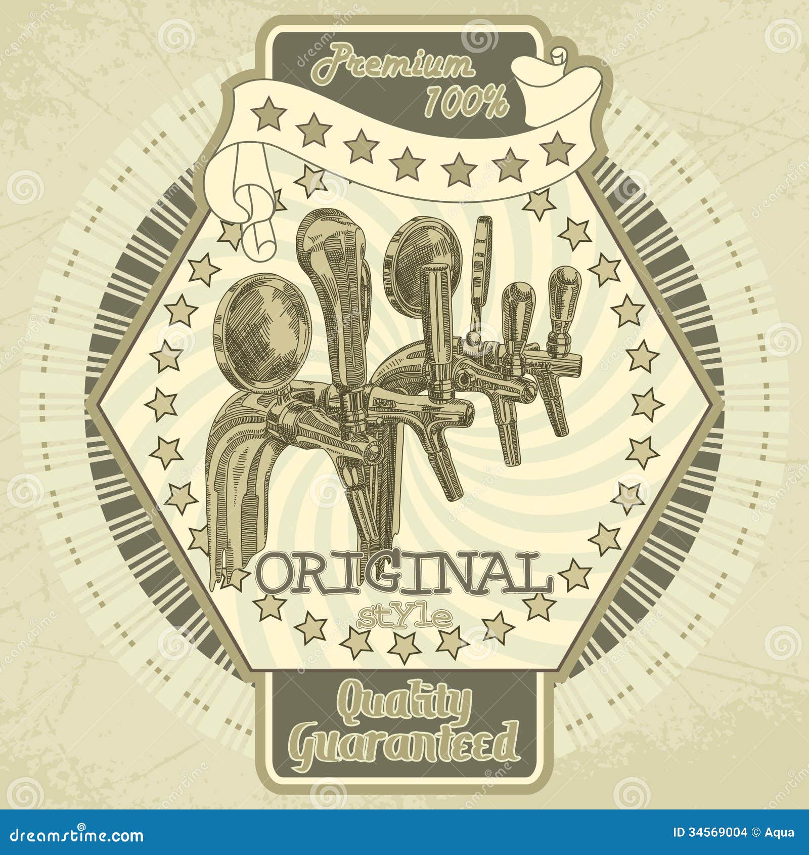 Original Beer Label And Baners Design With Ancient Roman Elements ...