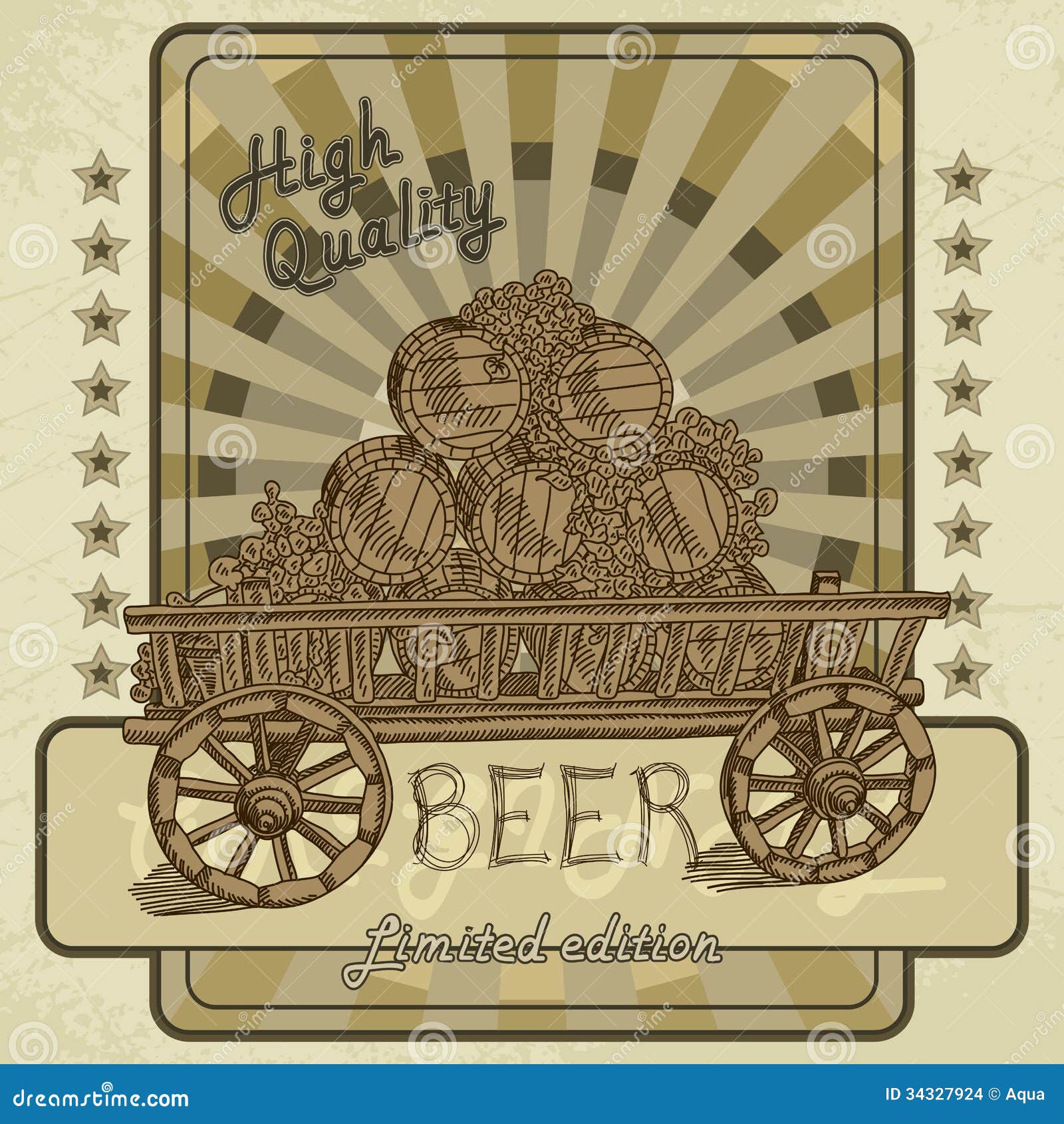 Beer tag stock vector. Illustration of icon, retro, label - 34327924