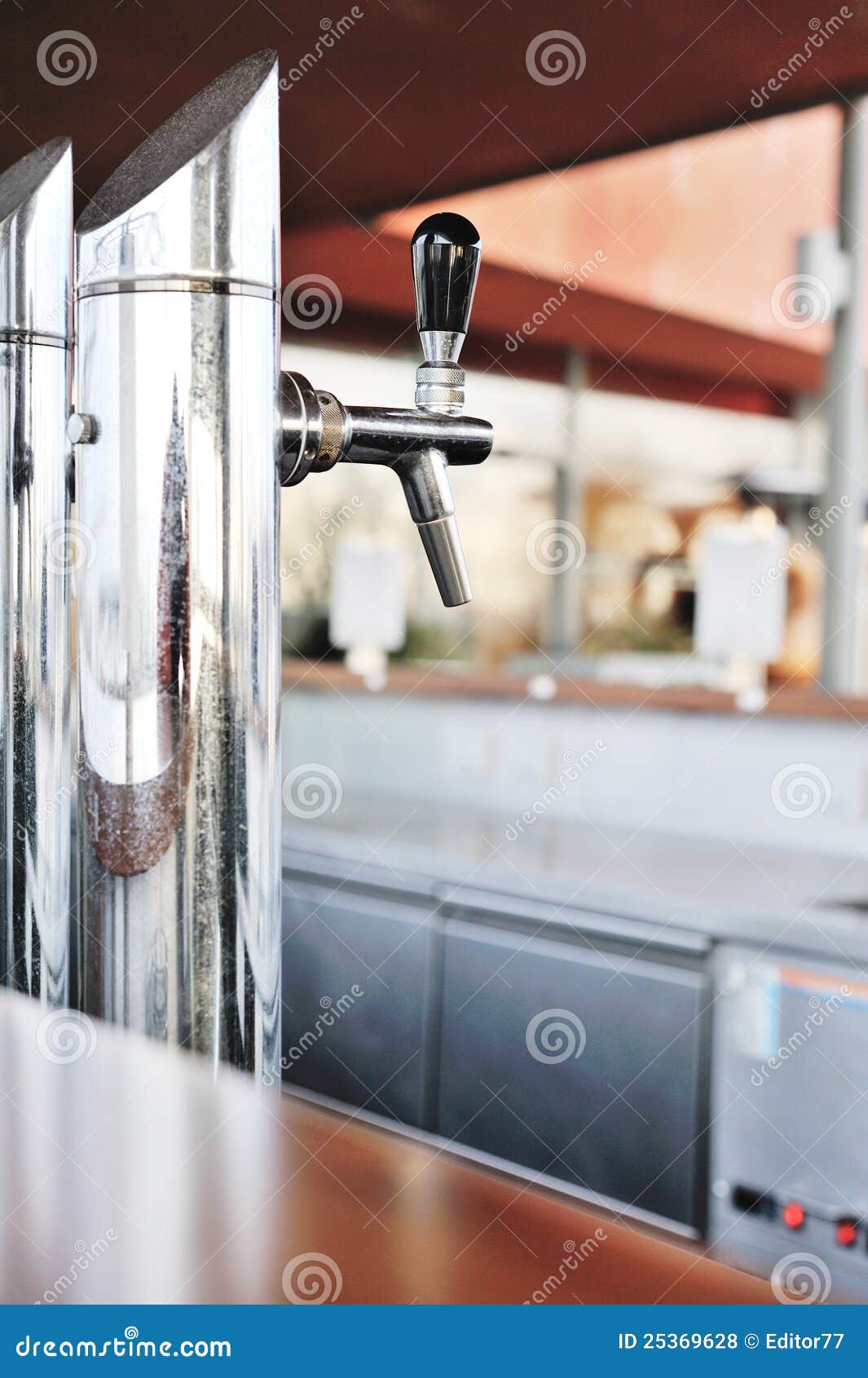 Beer tap at the bar stock photo. Image of party, orange - 25369628