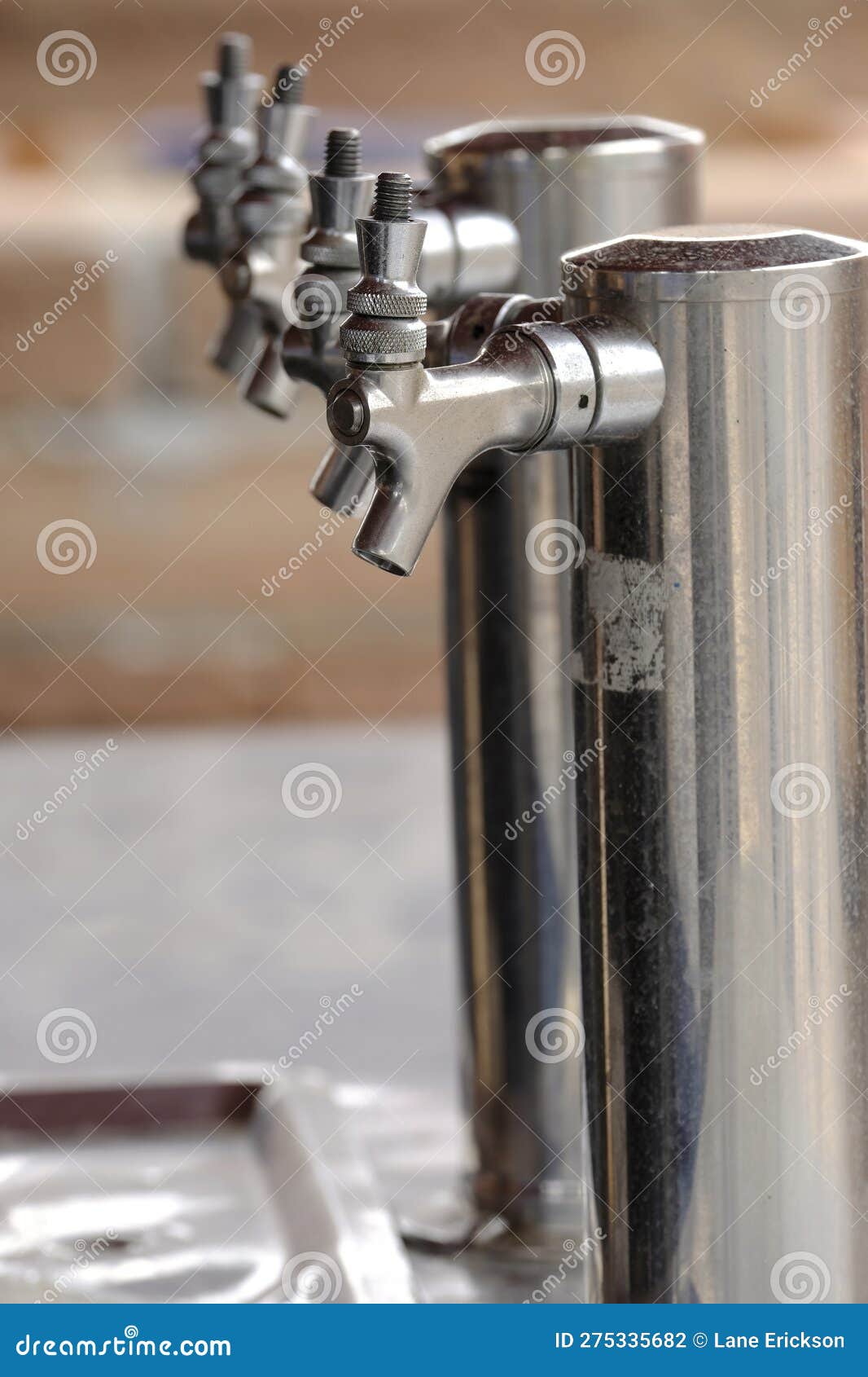 Beer Tap at Bar for Serving Refreshments Stock Photo - Image of taps ...
