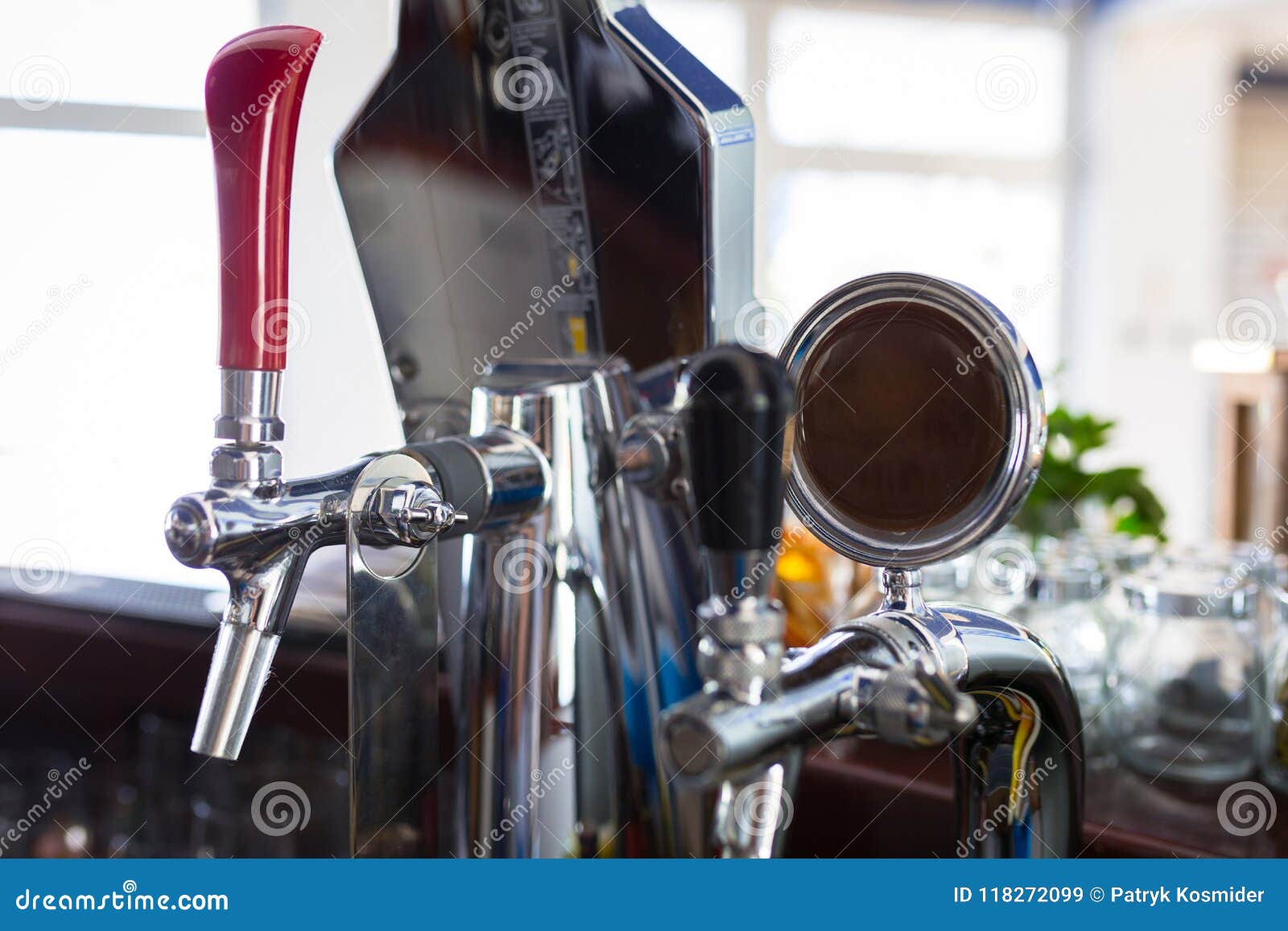Beer tap at the bar stock image. Image of brew, nightlife - 118272099