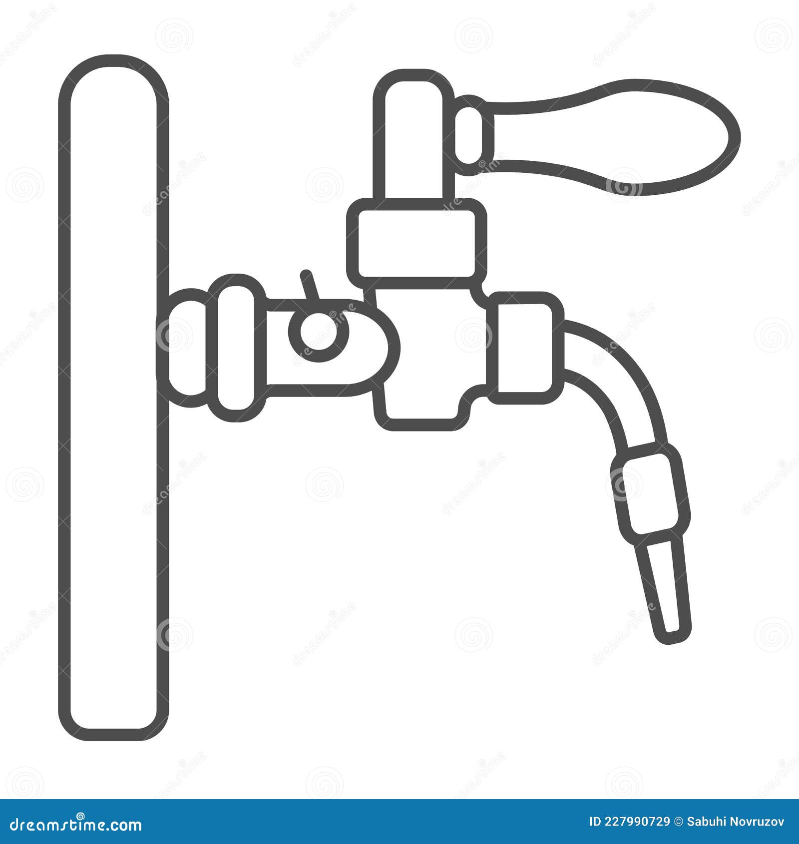 Beer Tap, Beer Dispensing System Thin Line Icon, Brewery Concept, Draft ...
