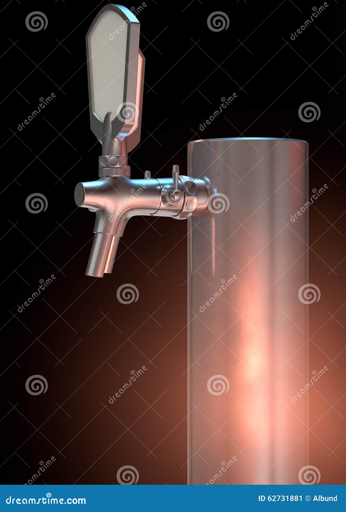 Beer Tap Dual Dark stock image. Image of nightlife, lager - 62731881
