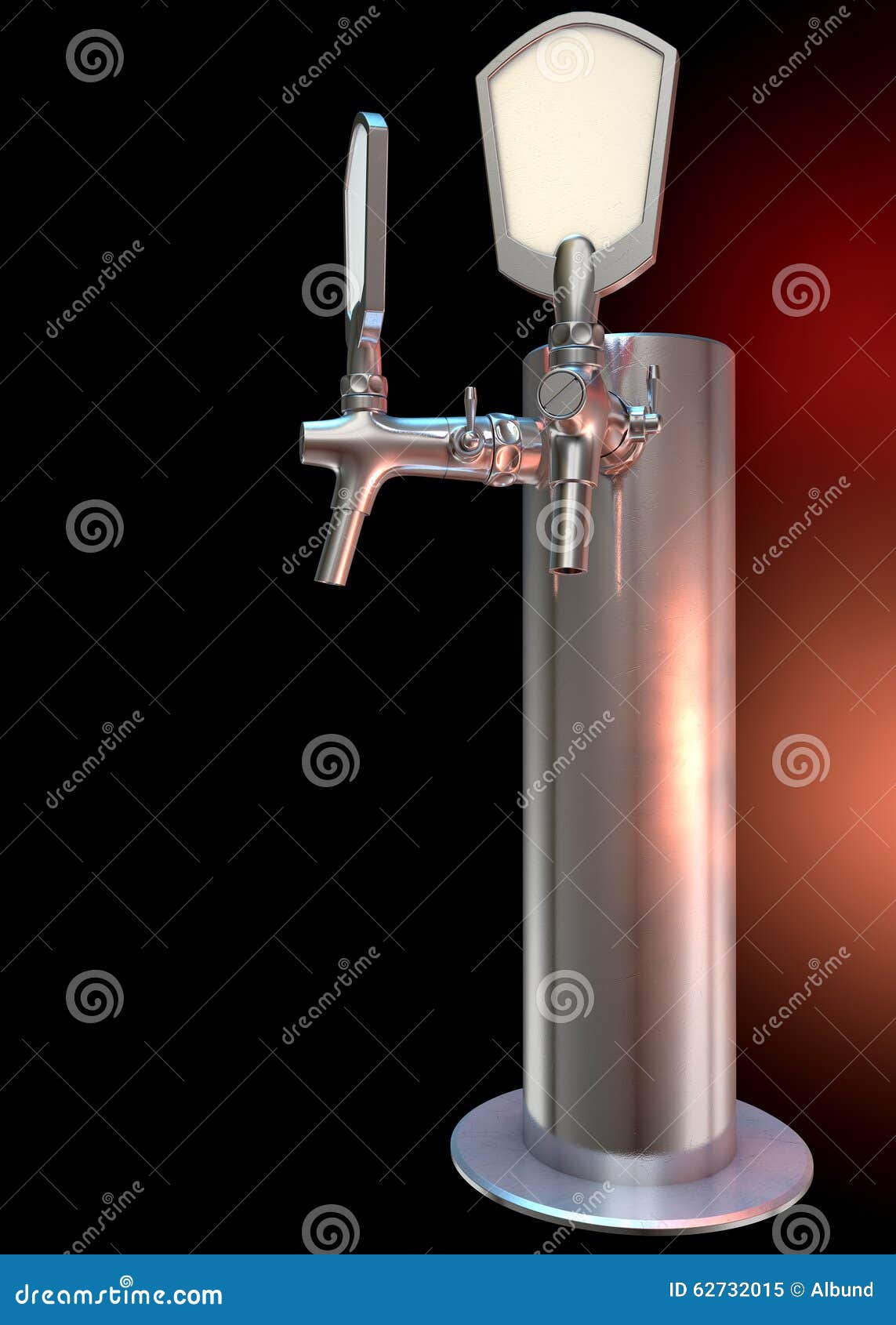 Beer Tap Dual Dark stock image. Image of cocktail, machine - 62732015
