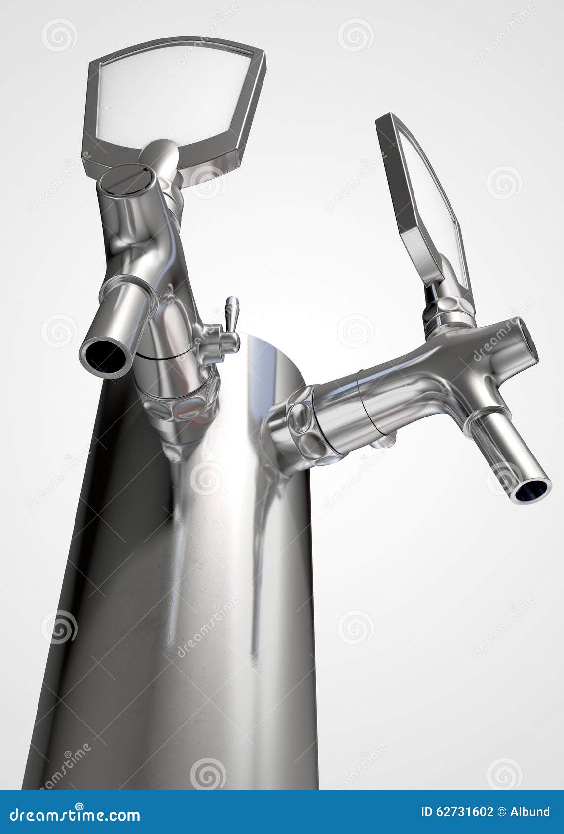 Beer Tap Dual Isolated stock illustration. Illustration of macro - 62731602