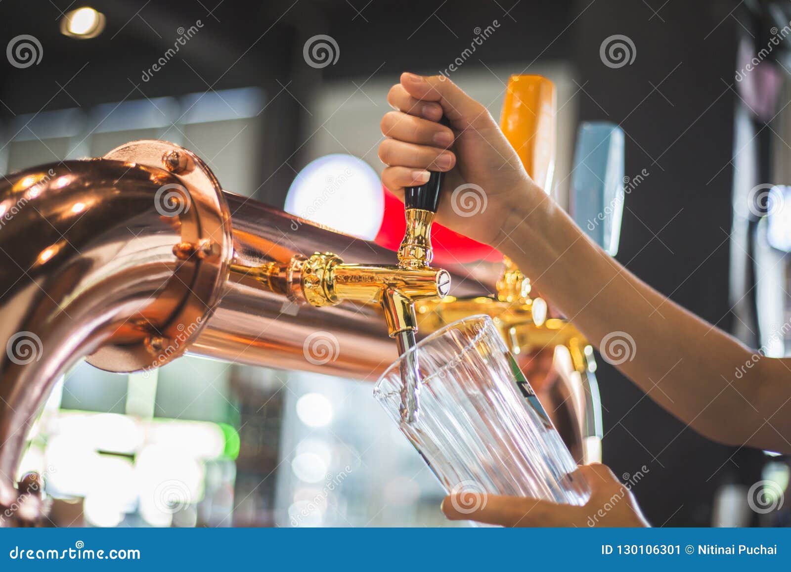 The Beer tap stock image. Image of brew, drink, nightlife - 130106301