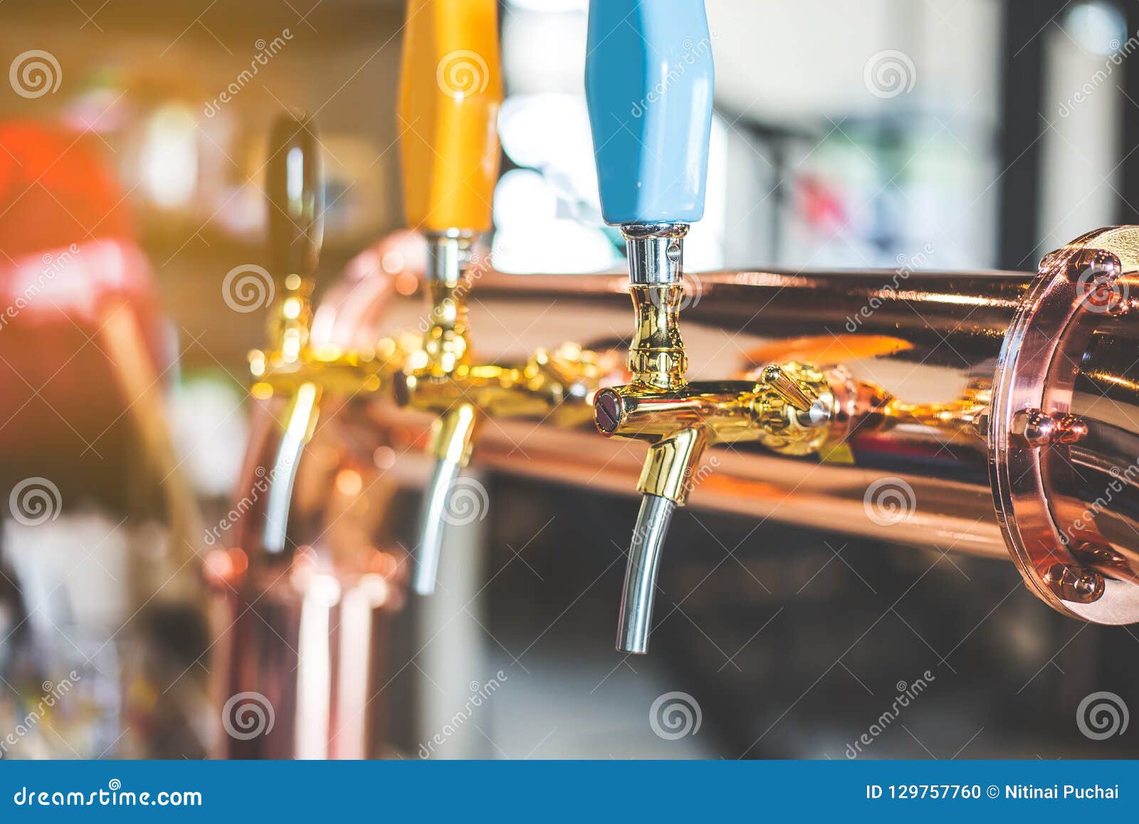 The Beer tap stock photo. Image of bartender, draft - 129757760