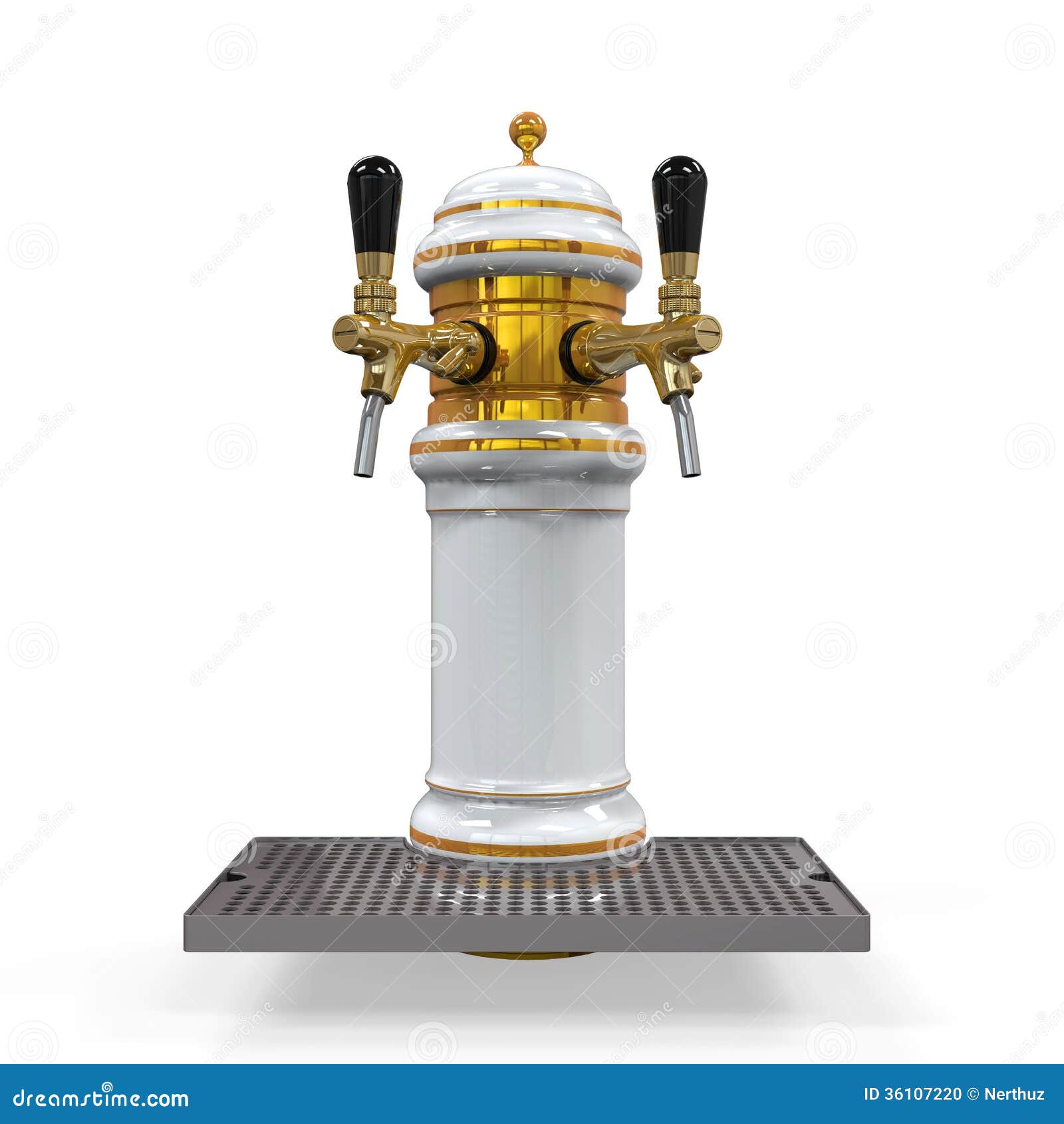 Beer Tap Isolated stock illustration. Illustration of beer - 36107220