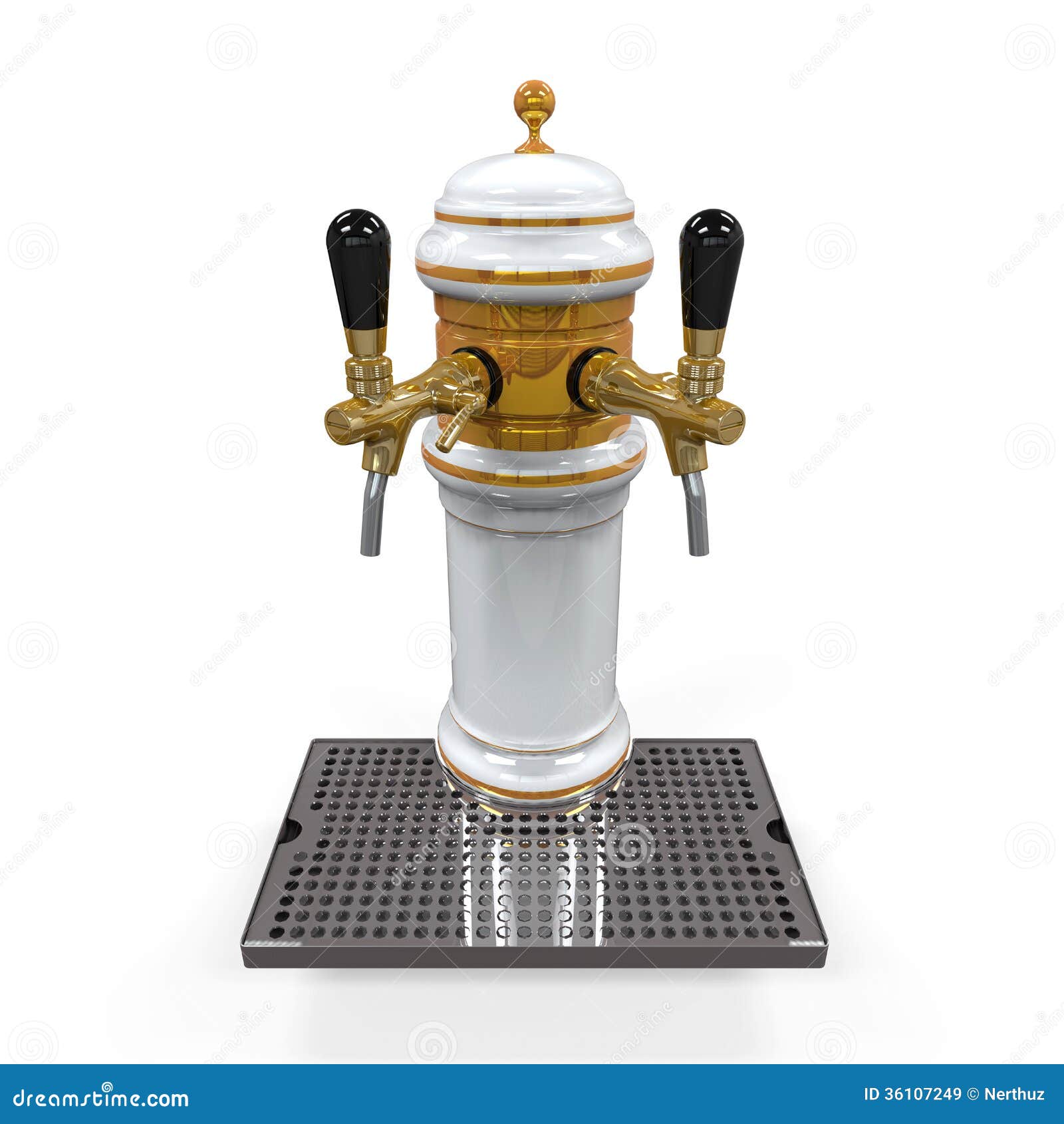 Beer Tap Isolated stock illustration. Illustration of booze - 36107249