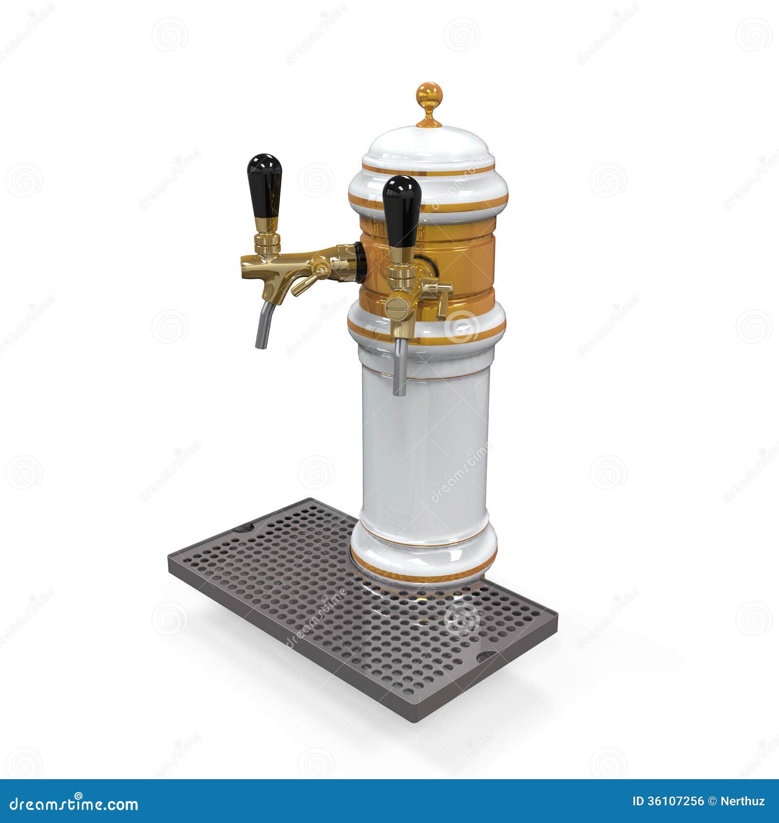 Beer Tap Isolated stock illustration. Illustration of factory - 36107256