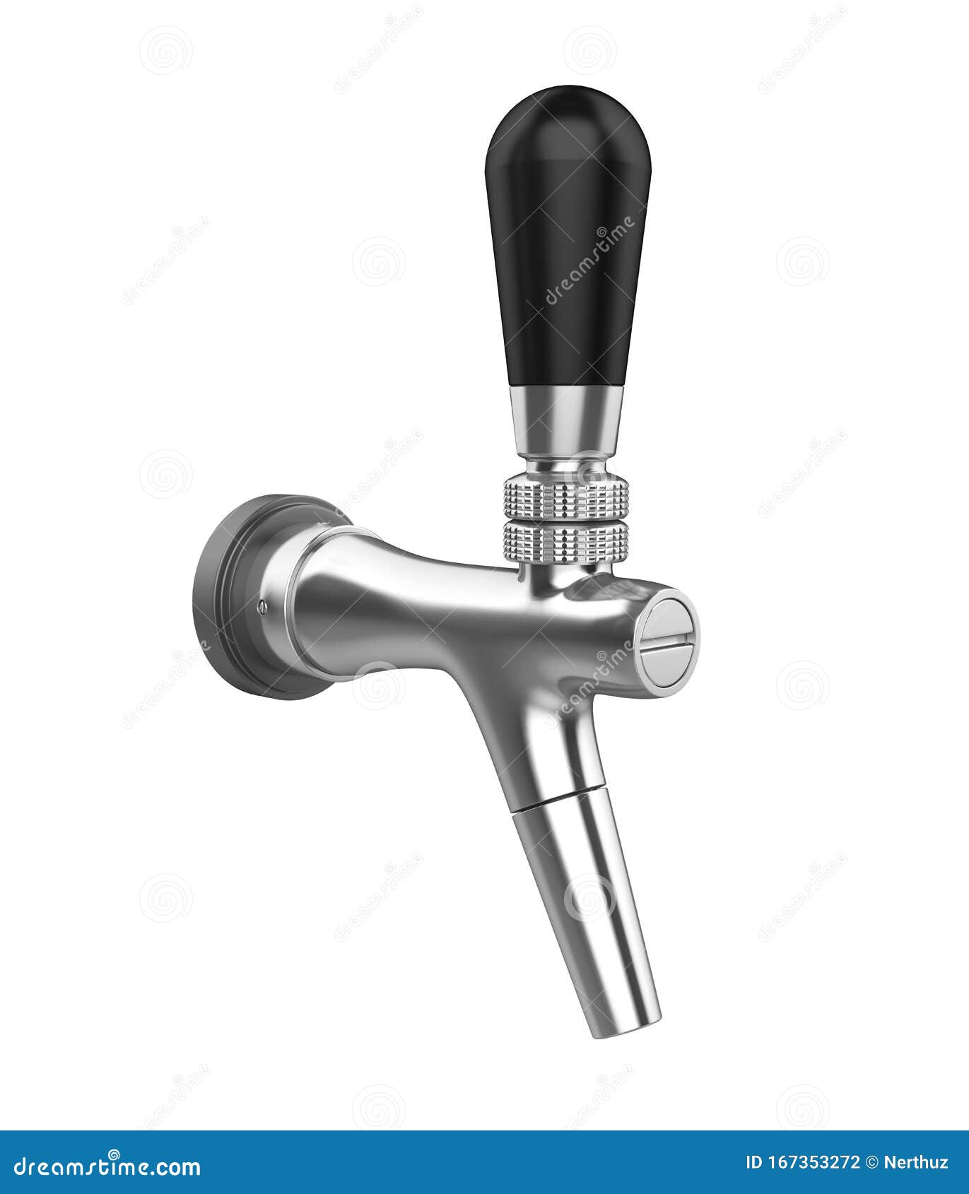 Beer Tap Isolated stock illustration. Illustration of metal - 167353272