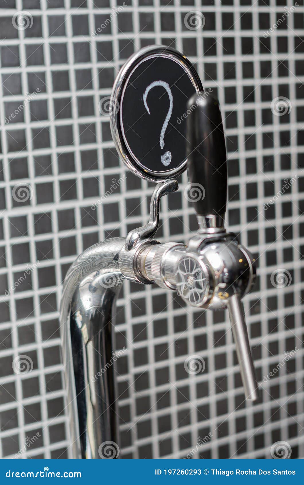Beer Tap with Medallion with Question Mark As Description Stock Image ...