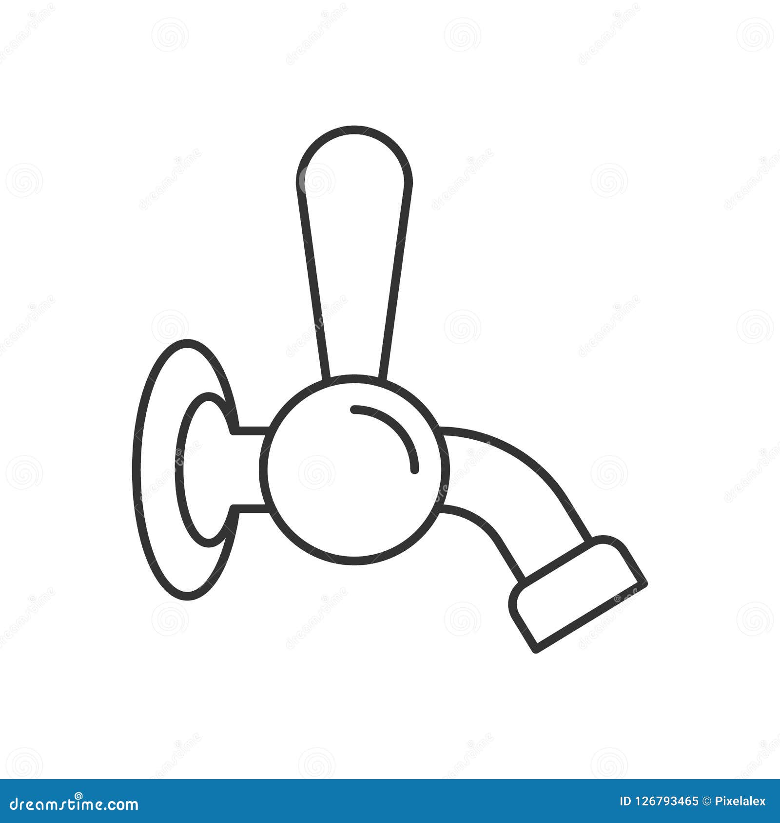 Beer tap outline icon stock vector. Illustration of graphic - 126793465
