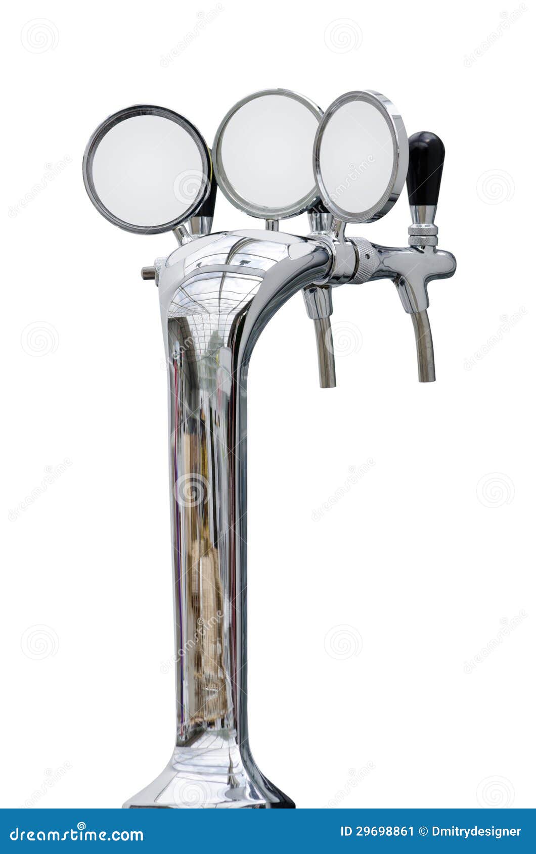 Beer Taps Isolated Over White Stock Image - Image of lager, club: 29698861