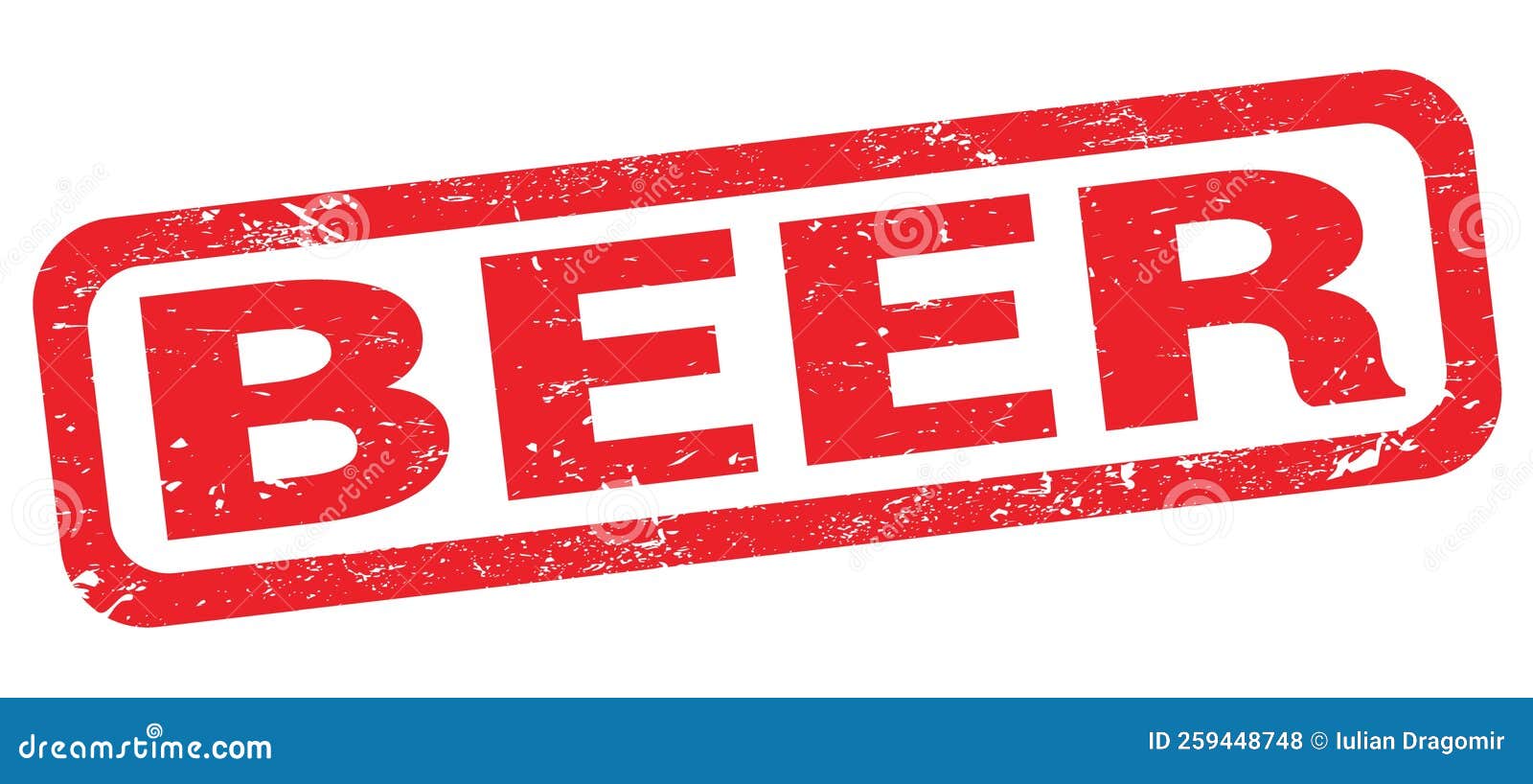 BEER Text Written on Red Rectangle Stamp Stock Illustration ...