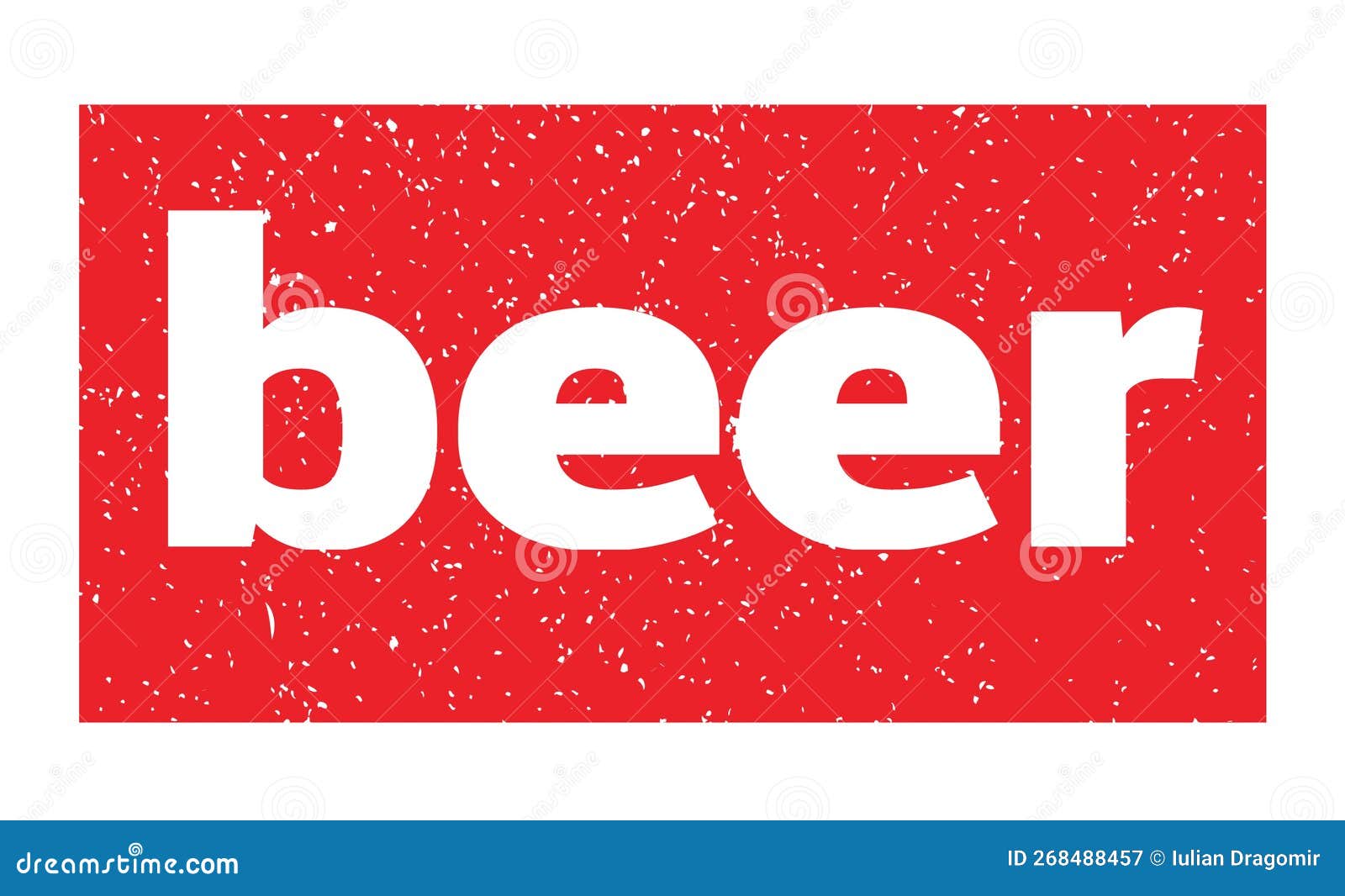 Beer Text Written on Red Stamp Sign Stock Illustration - Illustration ...