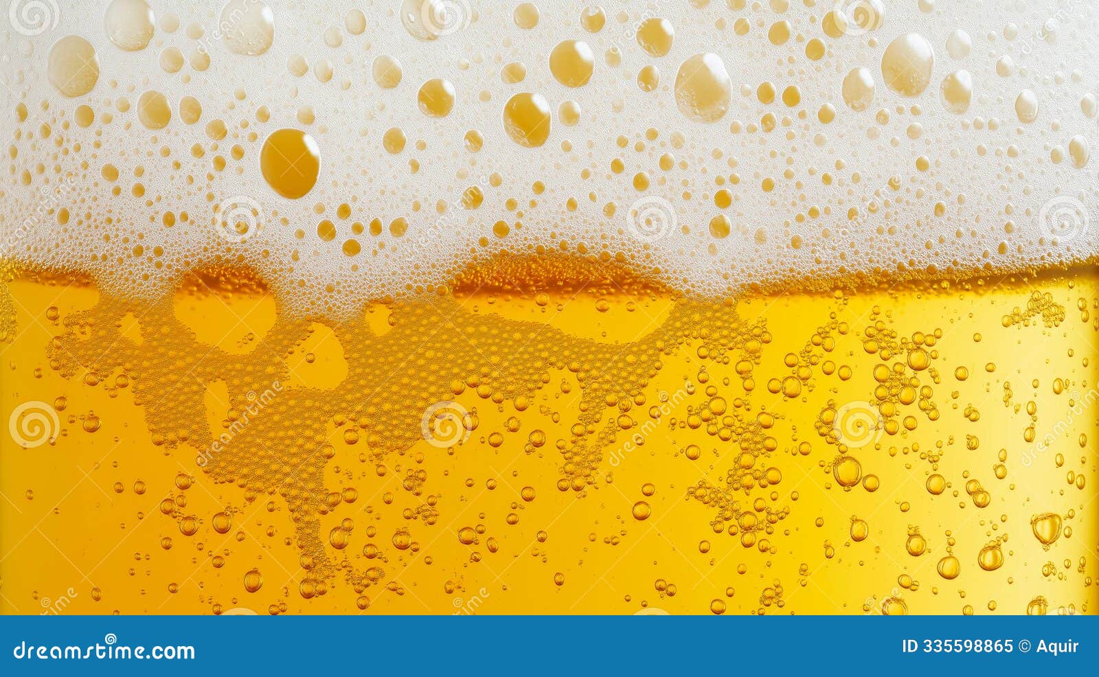 Beer Texture. Close-up of Beer with Foam on Top Stock Illustration ...