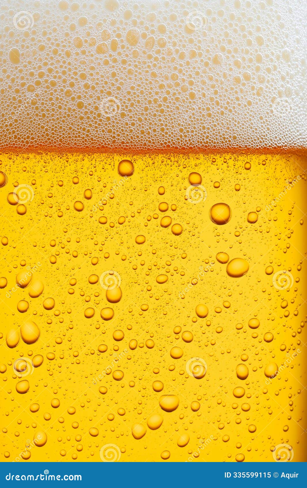 Beer Texture. Close-up of Beer with Foam on Top Stock Illustration ...
