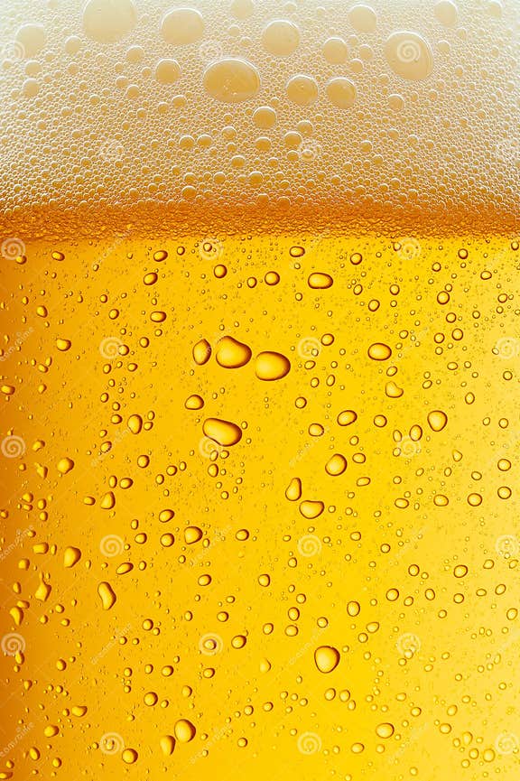 Beer Texture. Close-up of Beer with Foam on Top Stock Illustration ...