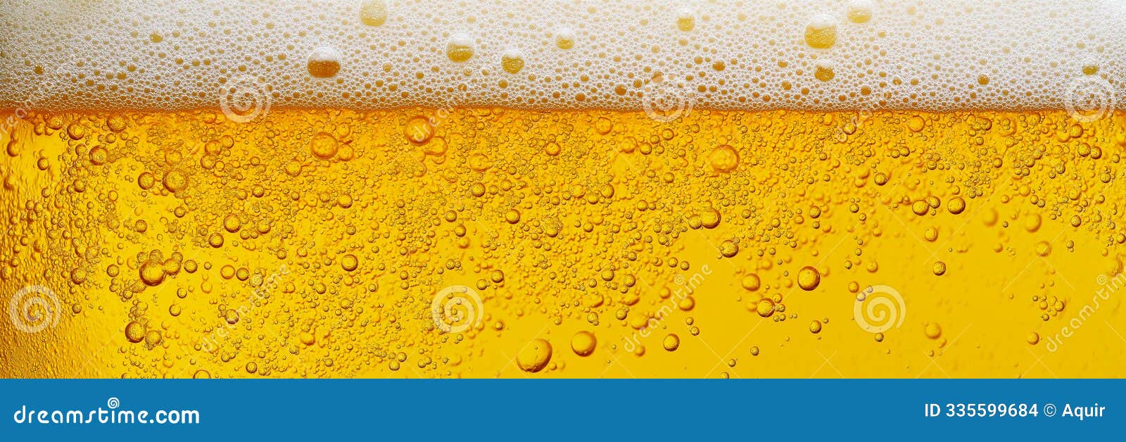 Beer Texture. Close-up of Beer with Foam on Top Stock Illustration ...
