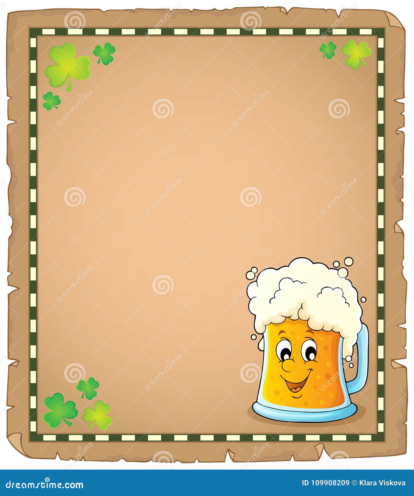 Beer theme parchment 1 stock vector. Illustration of drink - 109908209