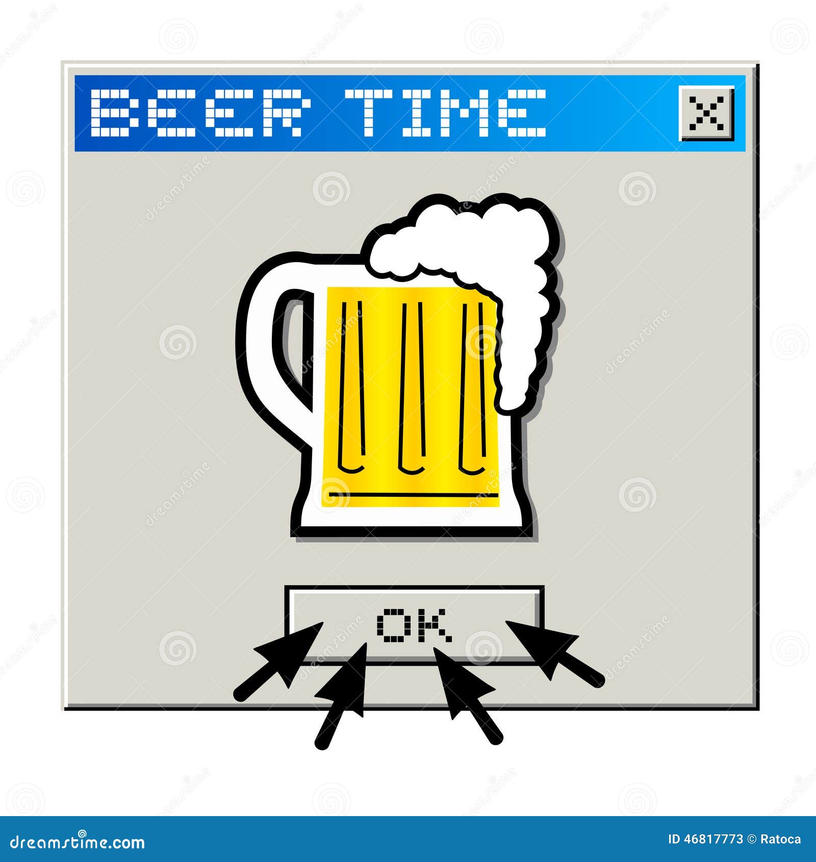 Beer time stock vector. Illustration of party, cold, luxury - 46817773