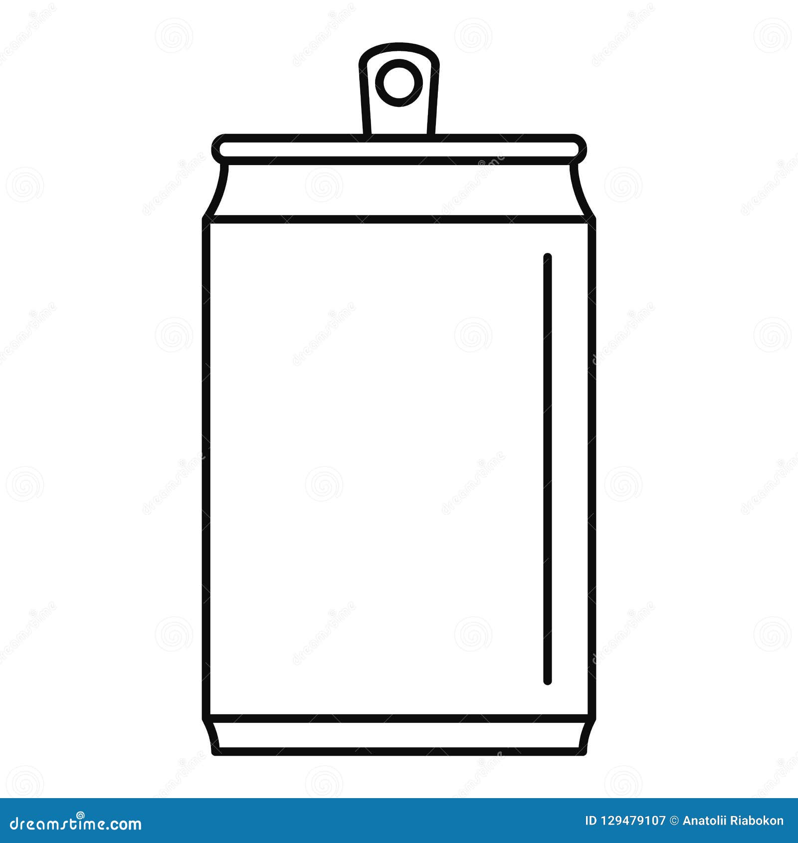 Beer Tin Can Icon, Outline Style Stock Vector - Illustration of ...