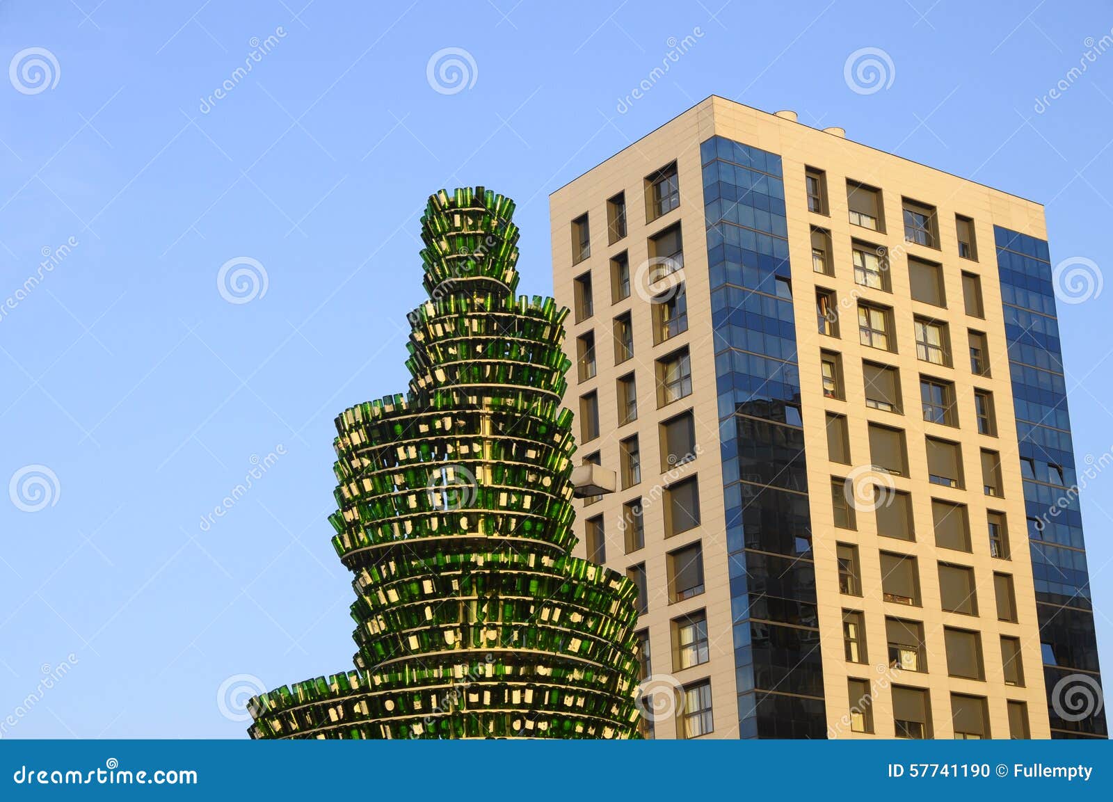 Beer tree in Gijon, Spain stock photo. Image of beer - 57741190