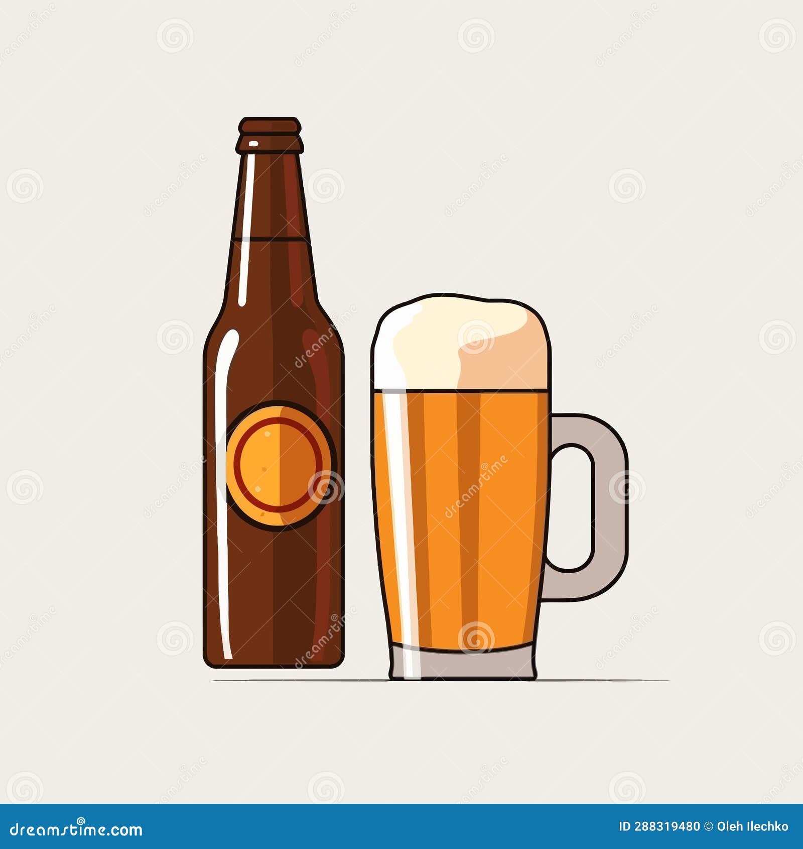Beer Vector Flat Minimalistic Asset Isolated Illustration Stock ...