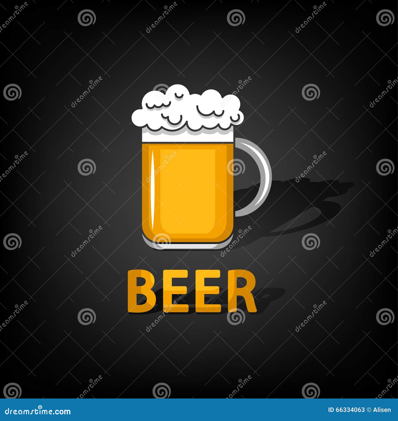 Beer - Vector Illustration. Stock Vector - Illustration of flat ...