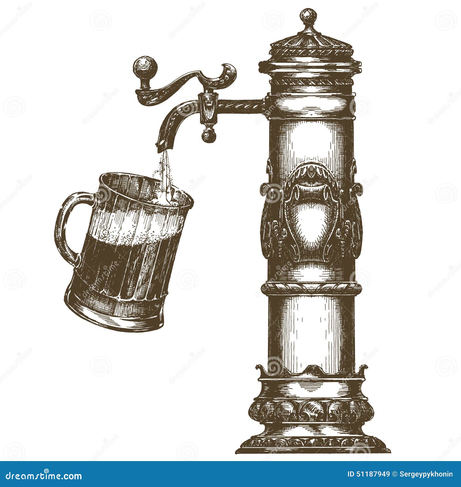 Beer Vector Logo Design Template. Draught Beer or Stock Vector ...