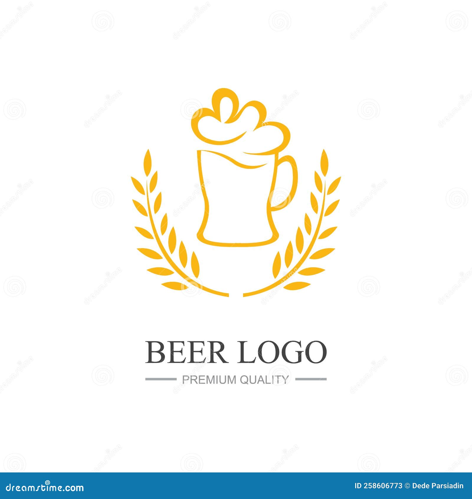 Beer Vintage Logo Design Template Inspiration Vector Illustration Stock Vector - Illustration of ...