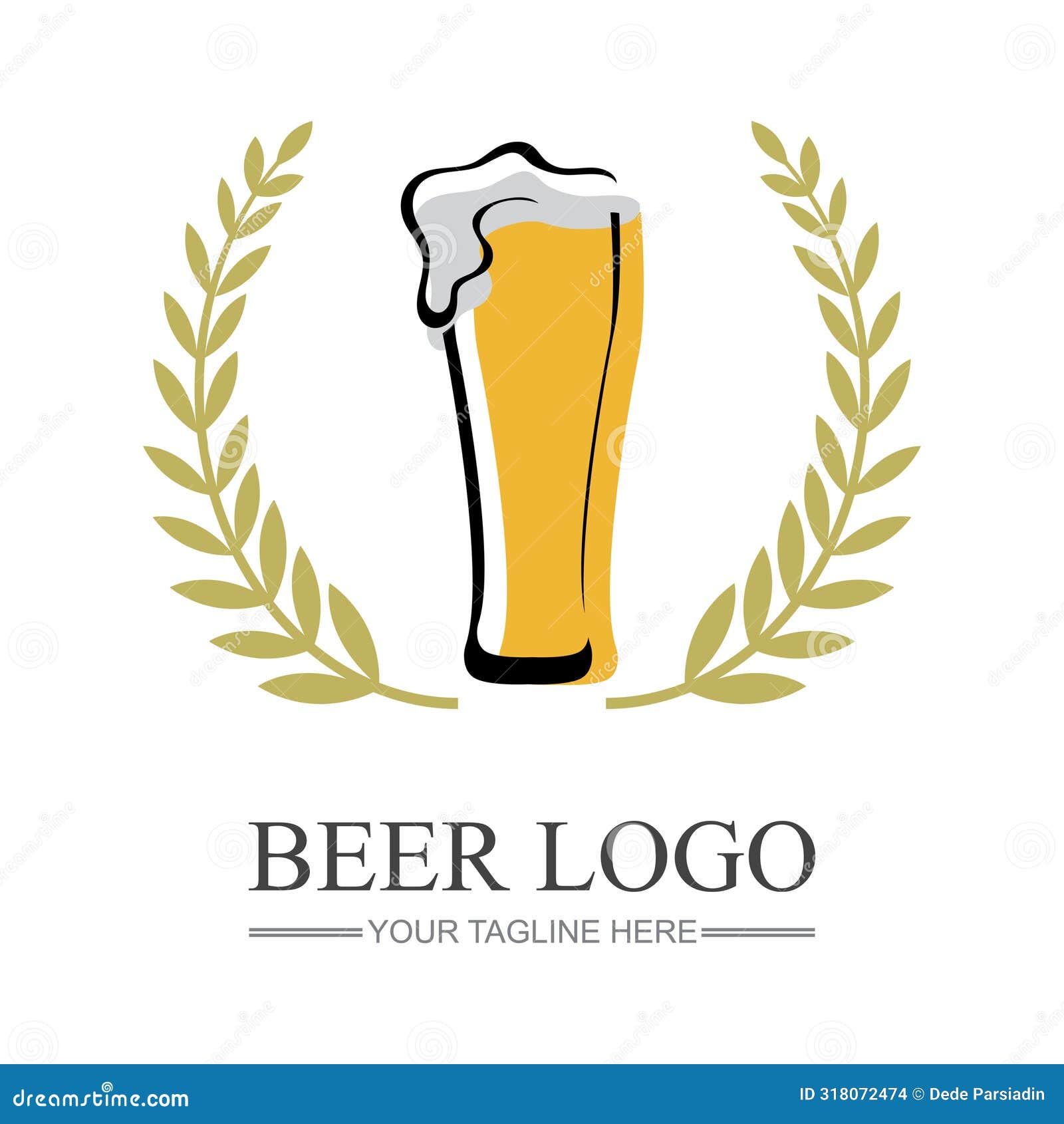 Beer Vintage Logo Design Template Inspiration Vector Illustration Stock ...