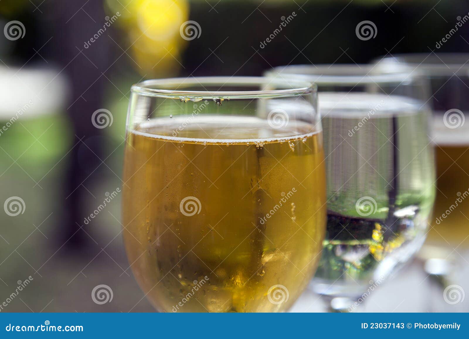Beer and Water Glasses stock image. Image of water, liquid - 23037143
