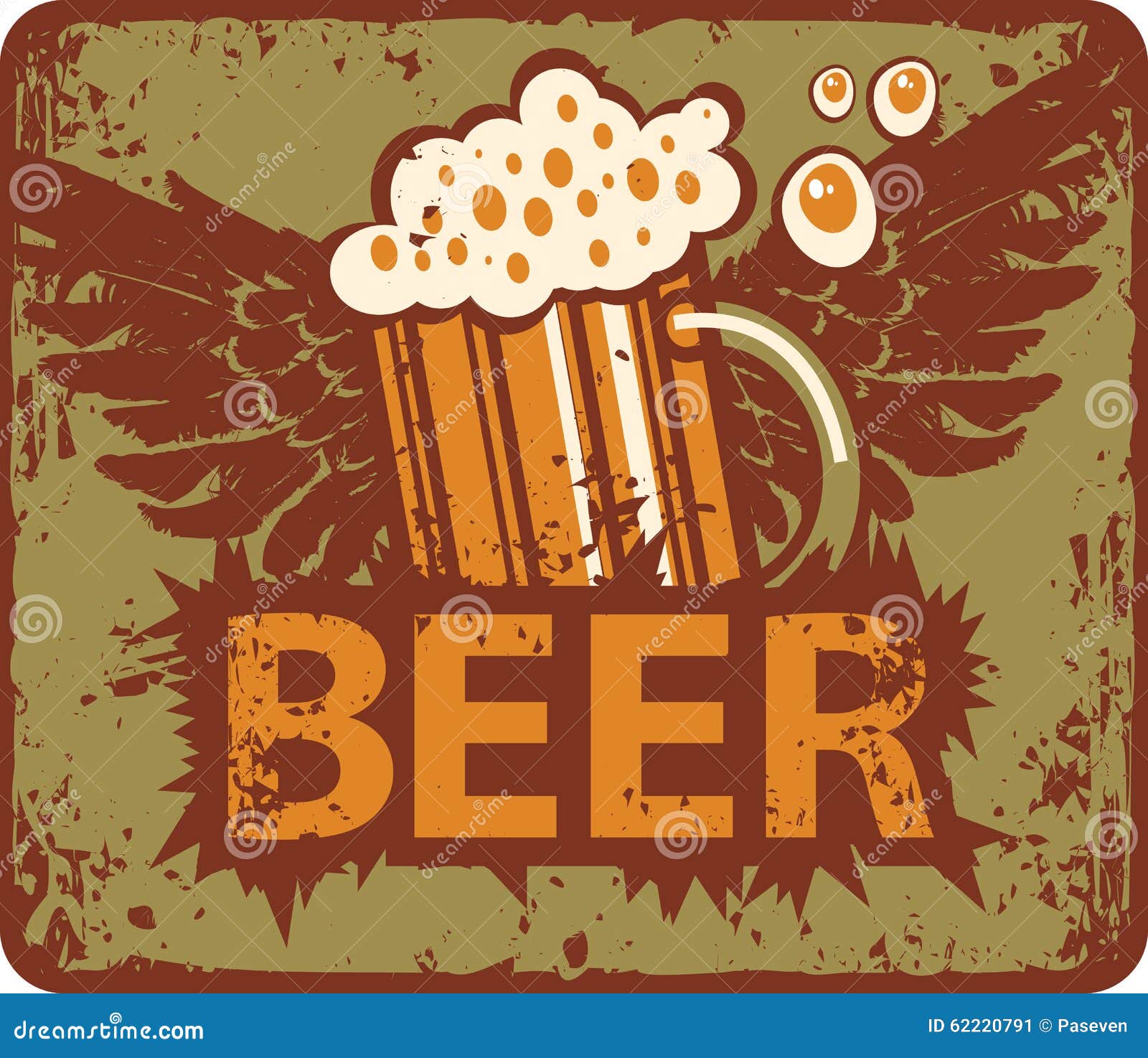 Beer and wings stock vector. Illustration of party, scratched - 62220791