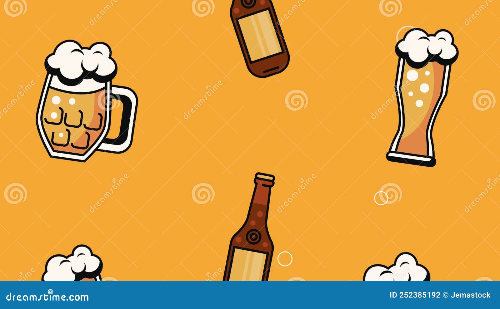 Beers Drinks Containers Pattern Animation Stock Footage - Video of menu ...