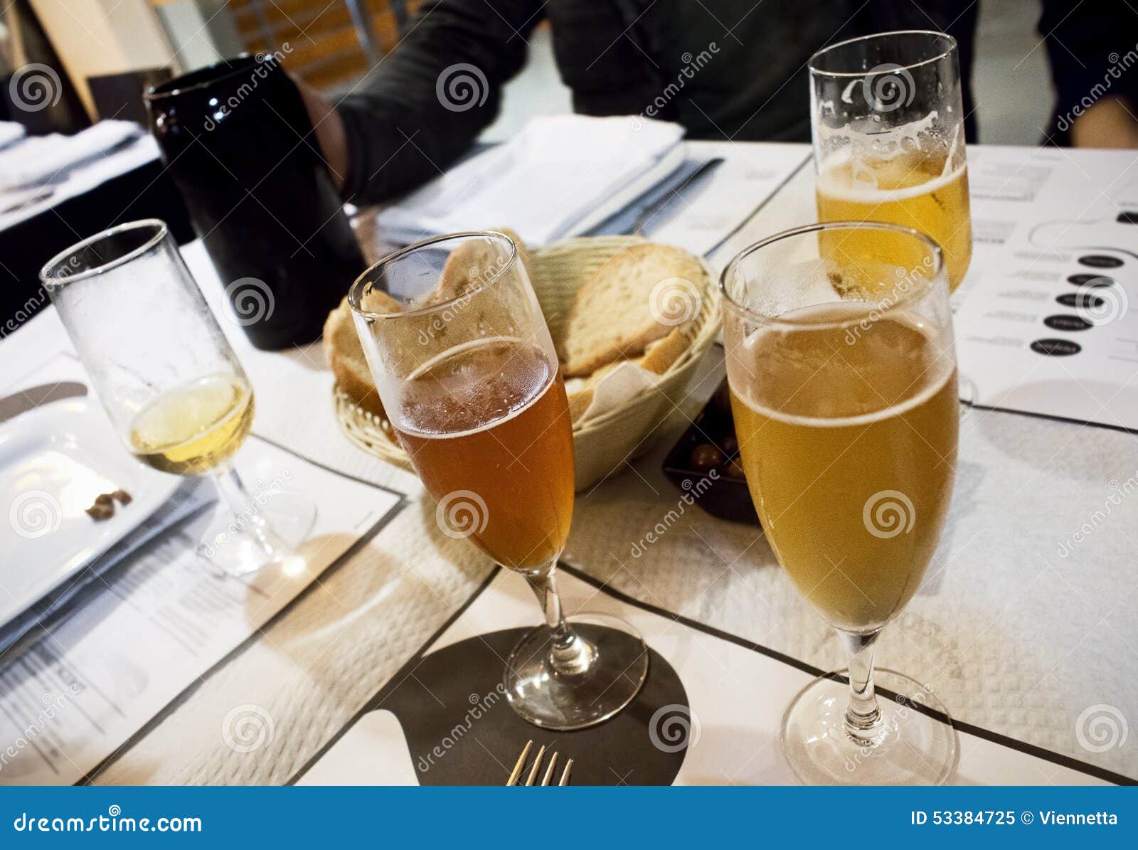 Beers on a Table at a Brewery Stock Image - Image of amber, enjoying ...