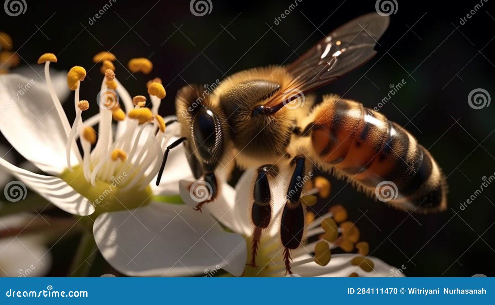 Bees are Also Common during the Summer Months. Generative AI Stock ...