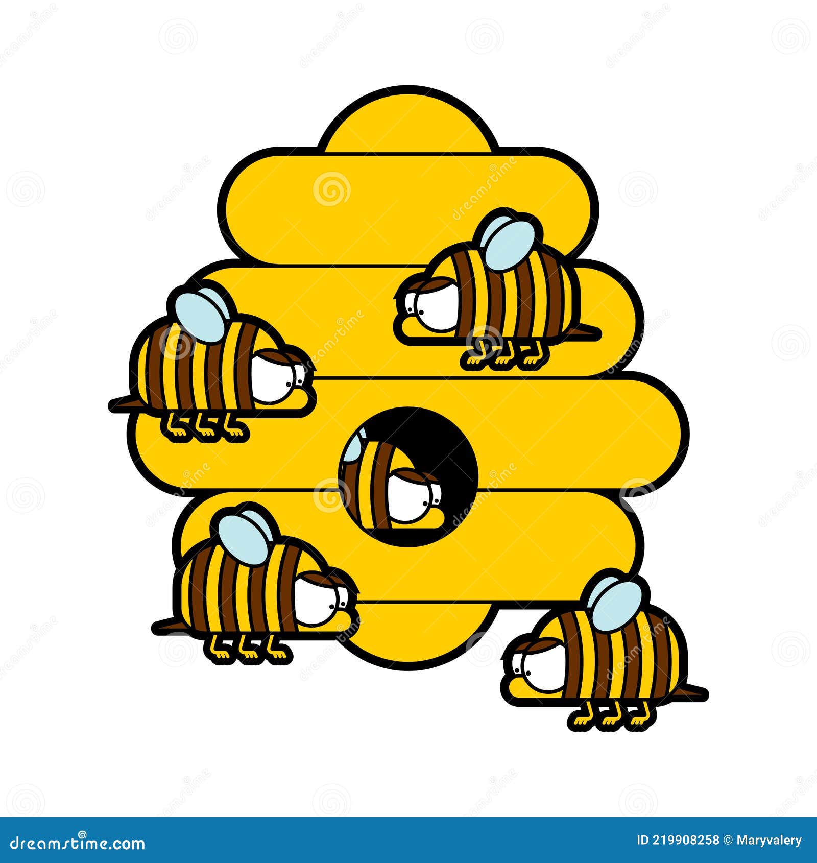Beehive Cartoon Icon Vector Illustration | CartoonDealer.com #79678724