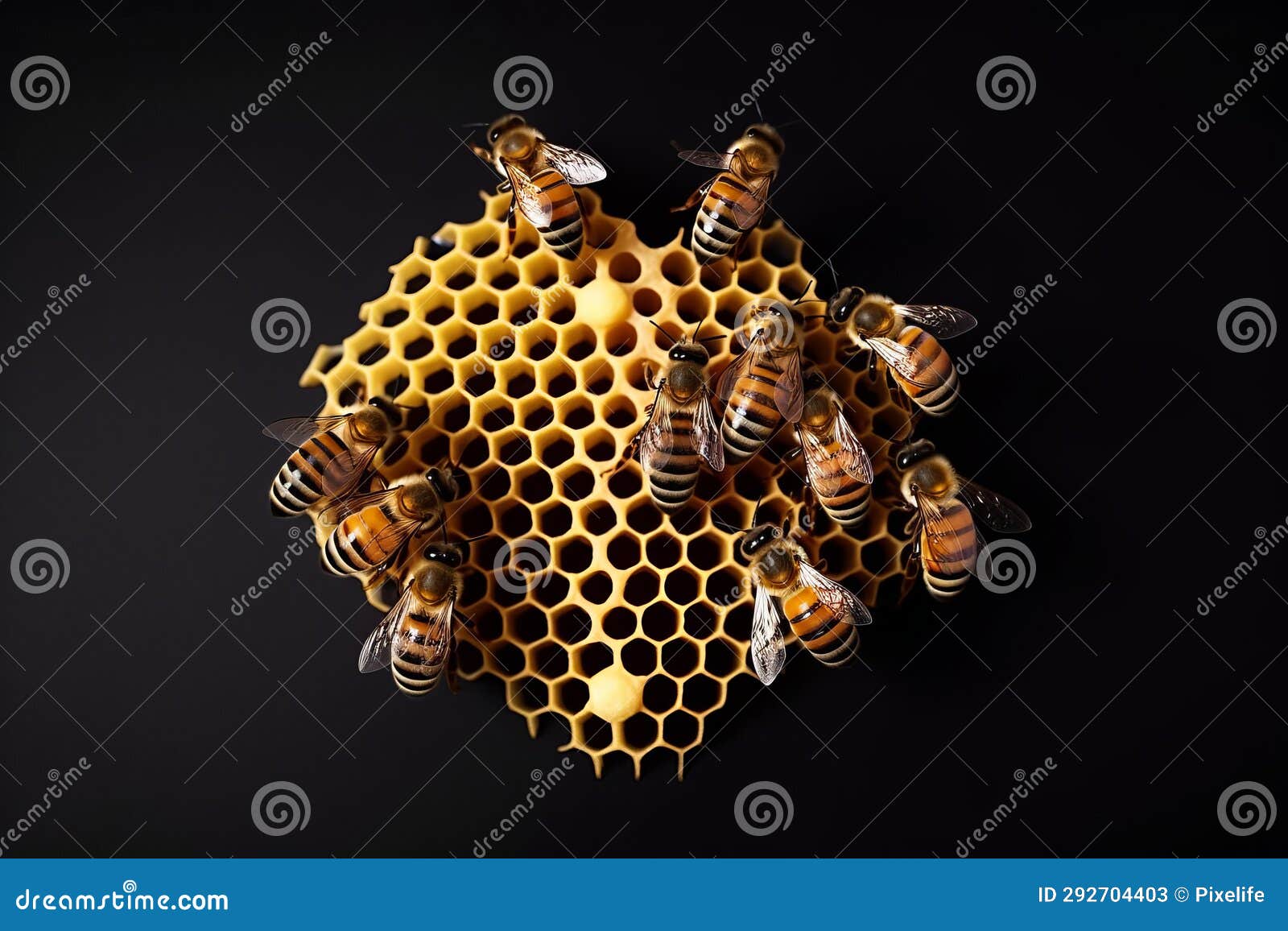 Bees Building a Honeycomb AI Generated Stock Illustration ...