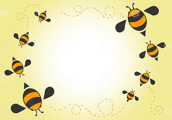 Bees cartoon background stock vector. Illustration of cute - 65891662