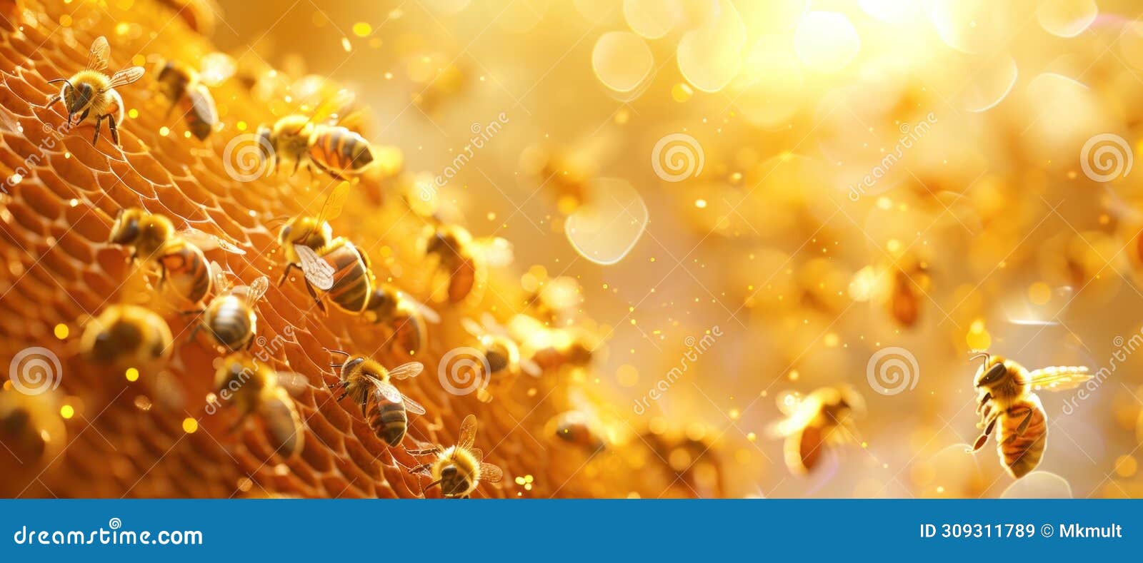 Bees Flying in Swarm stock image. Image of insects, movement - 309311789