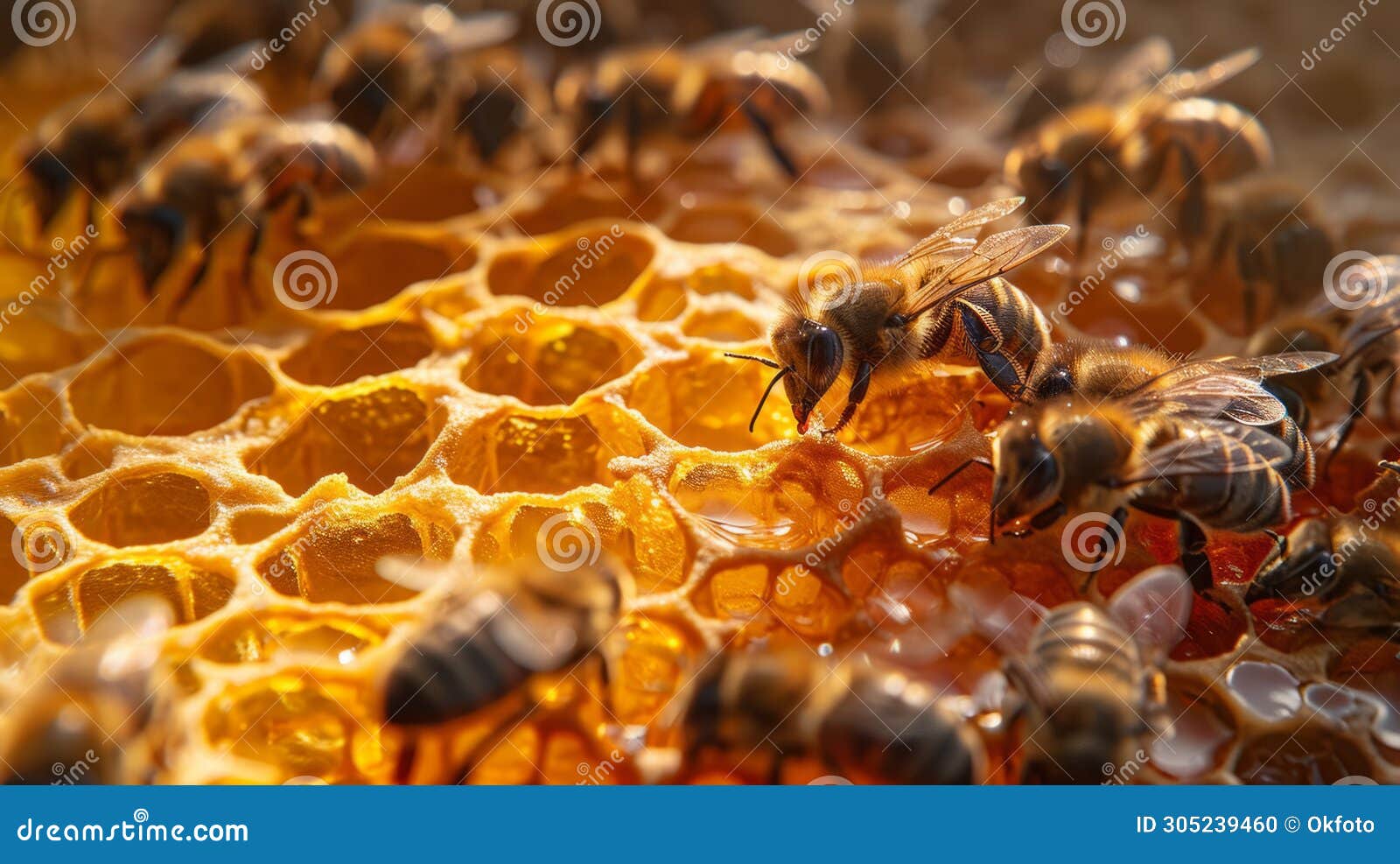 Bees Life Inside a Beehive, the Organized Activities of Worker Bees ...