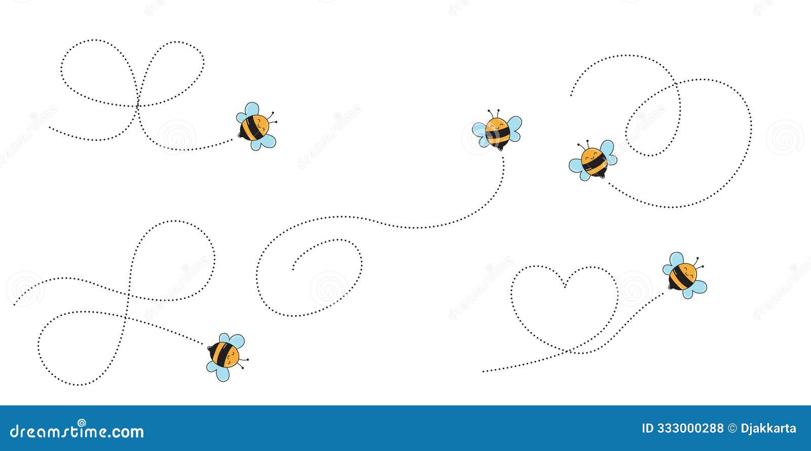 Bees in Motion. Captivating Dotted Lines Trace Spirals, Loops, and a ...