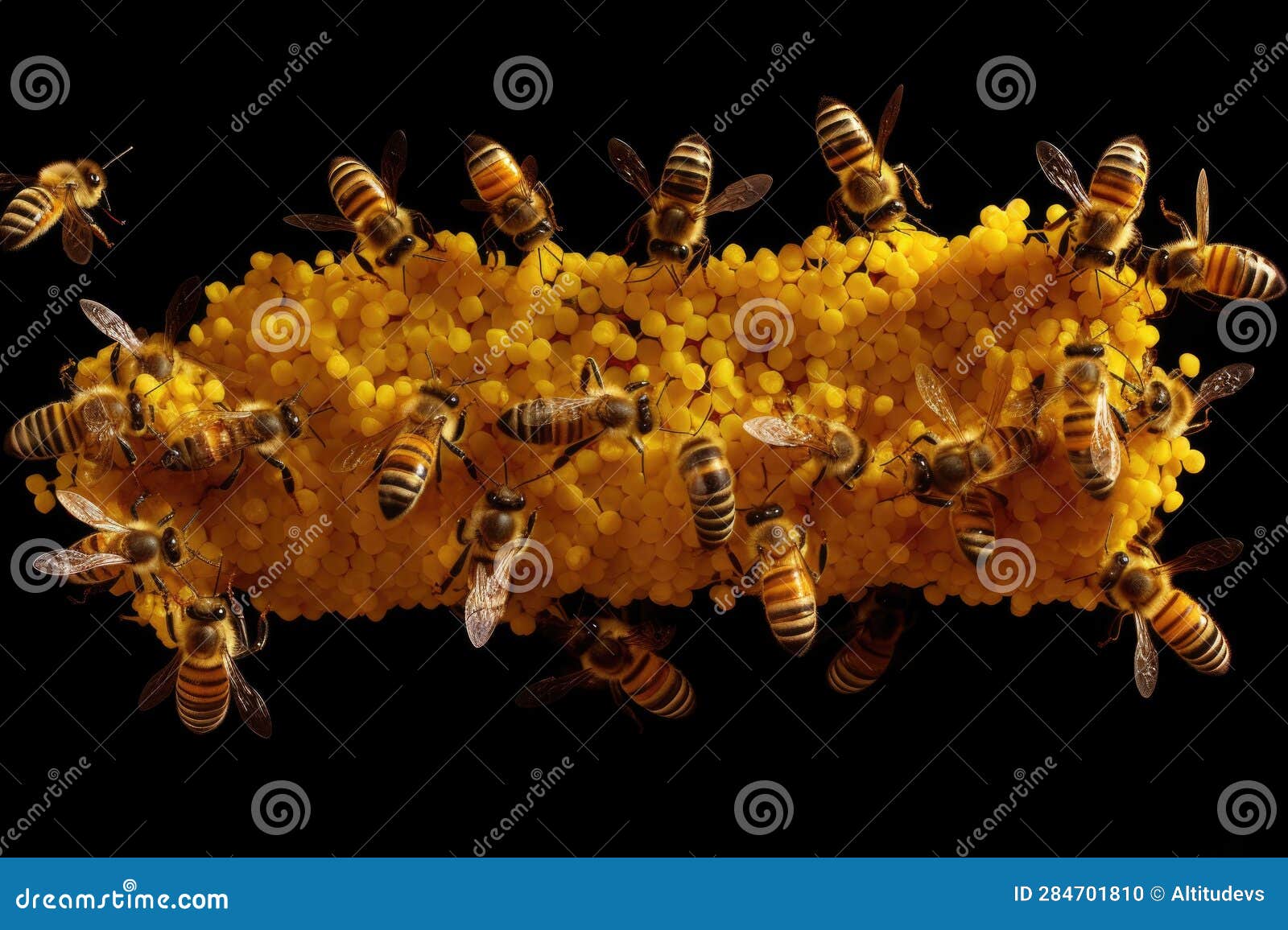 Bees Performing Waggle Dance for Navigation Stock Photo - Image of ...