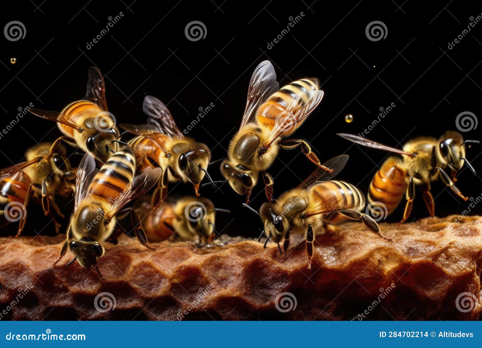 Bees Performing a Waggle Dance To Communicate Stock Illustration ...