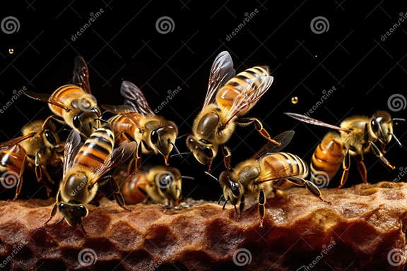 Bees Performing a Waggle Dance To Communicate Stock Photo - Image of ...